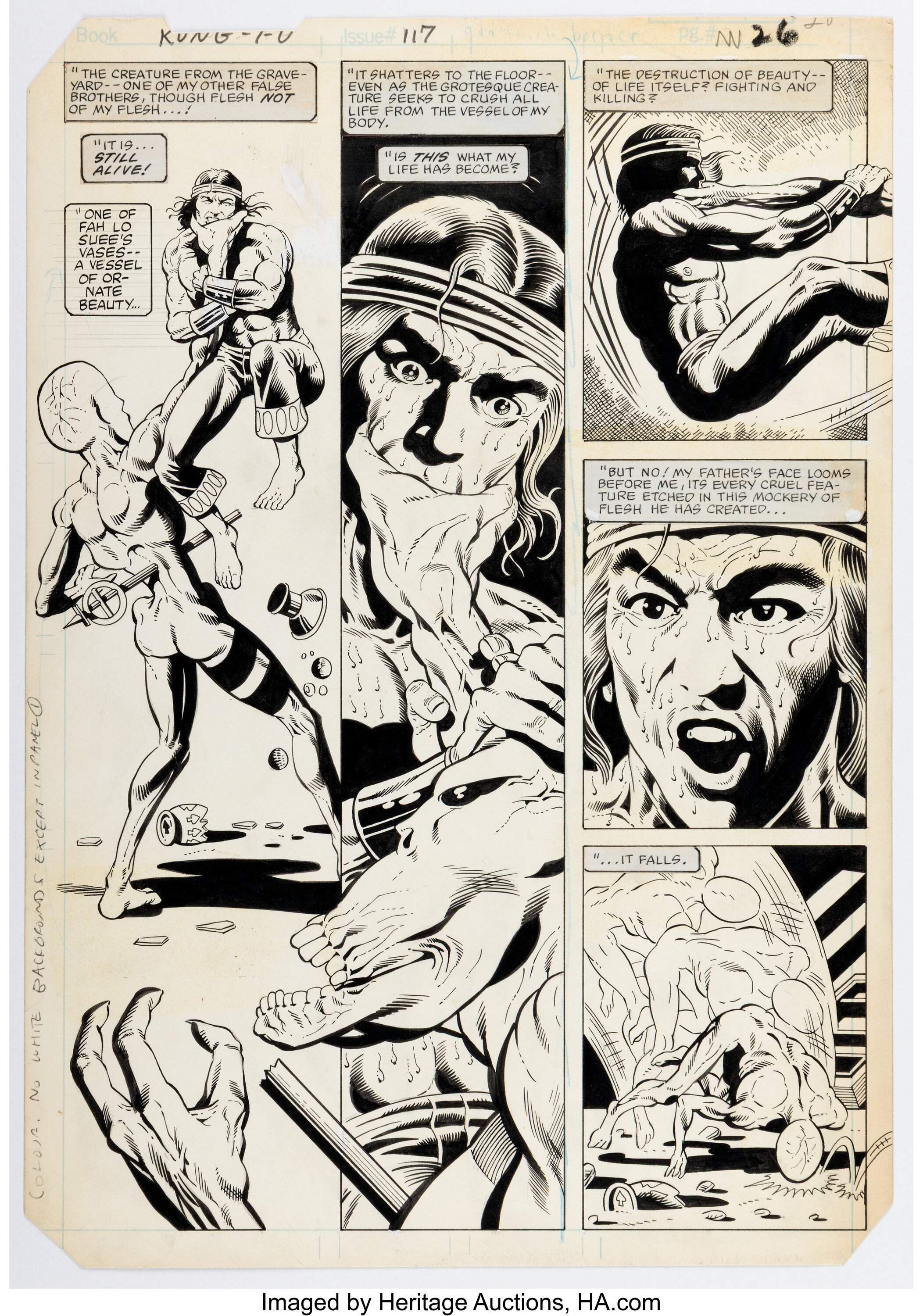 Gene Day Master of Kung Fu #117 Story Page 20 Original Art (Marvel ...