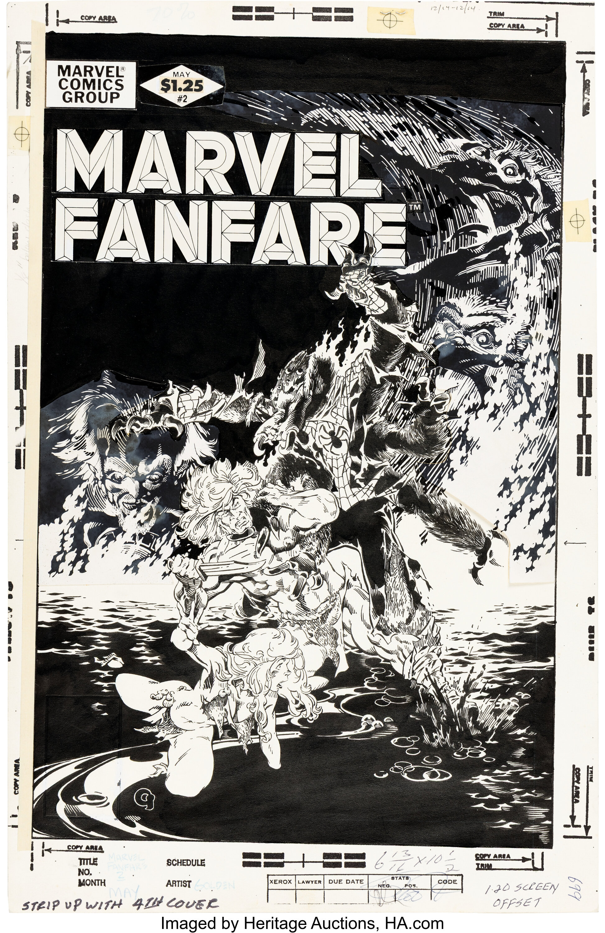 Michael Golden Marvel Fanfare #2 Man-Spider First Appearance Cover ...