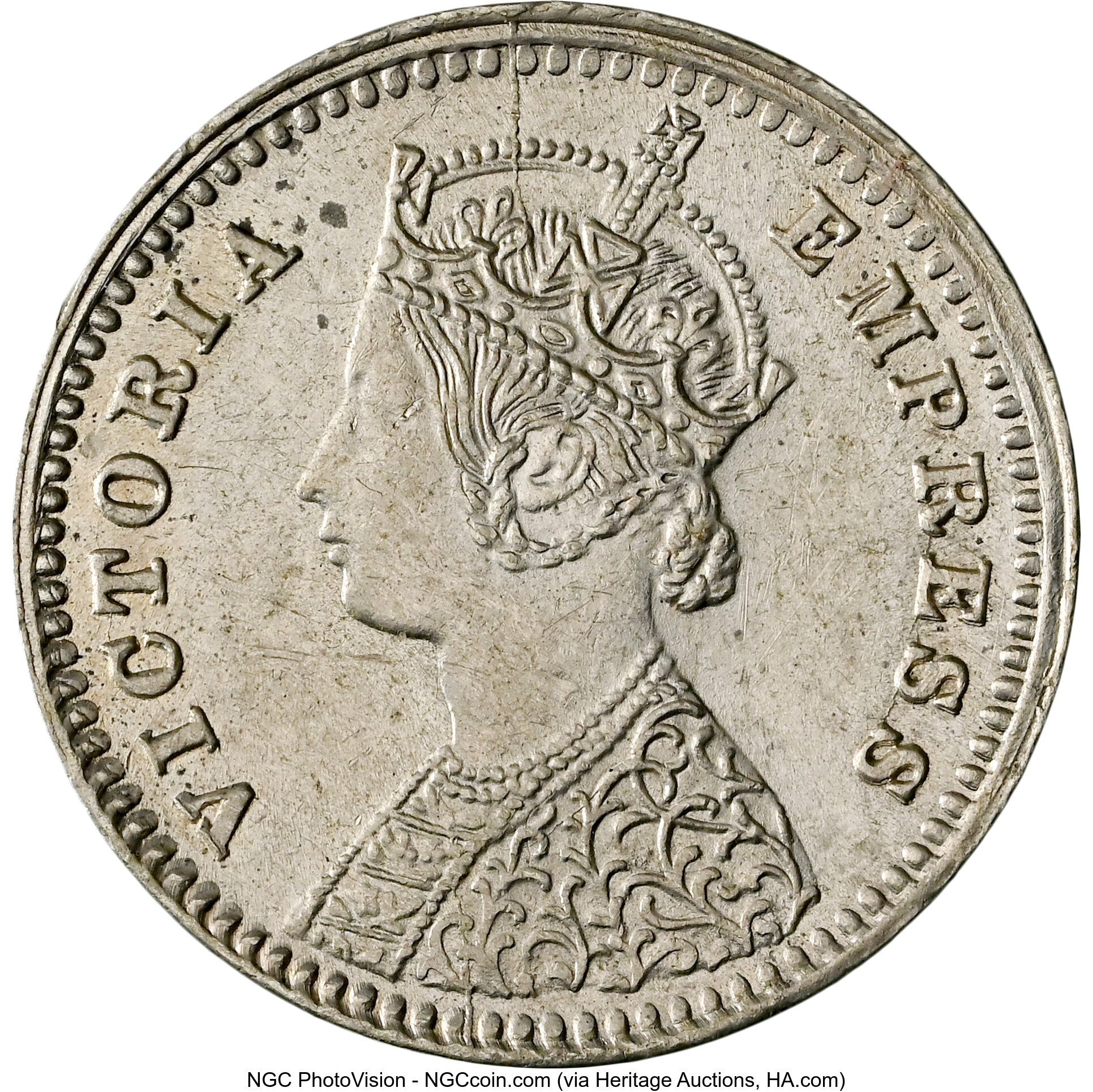 India: British India. Victoria 2 Annas 1900-B UNC Details (Cleaned ...