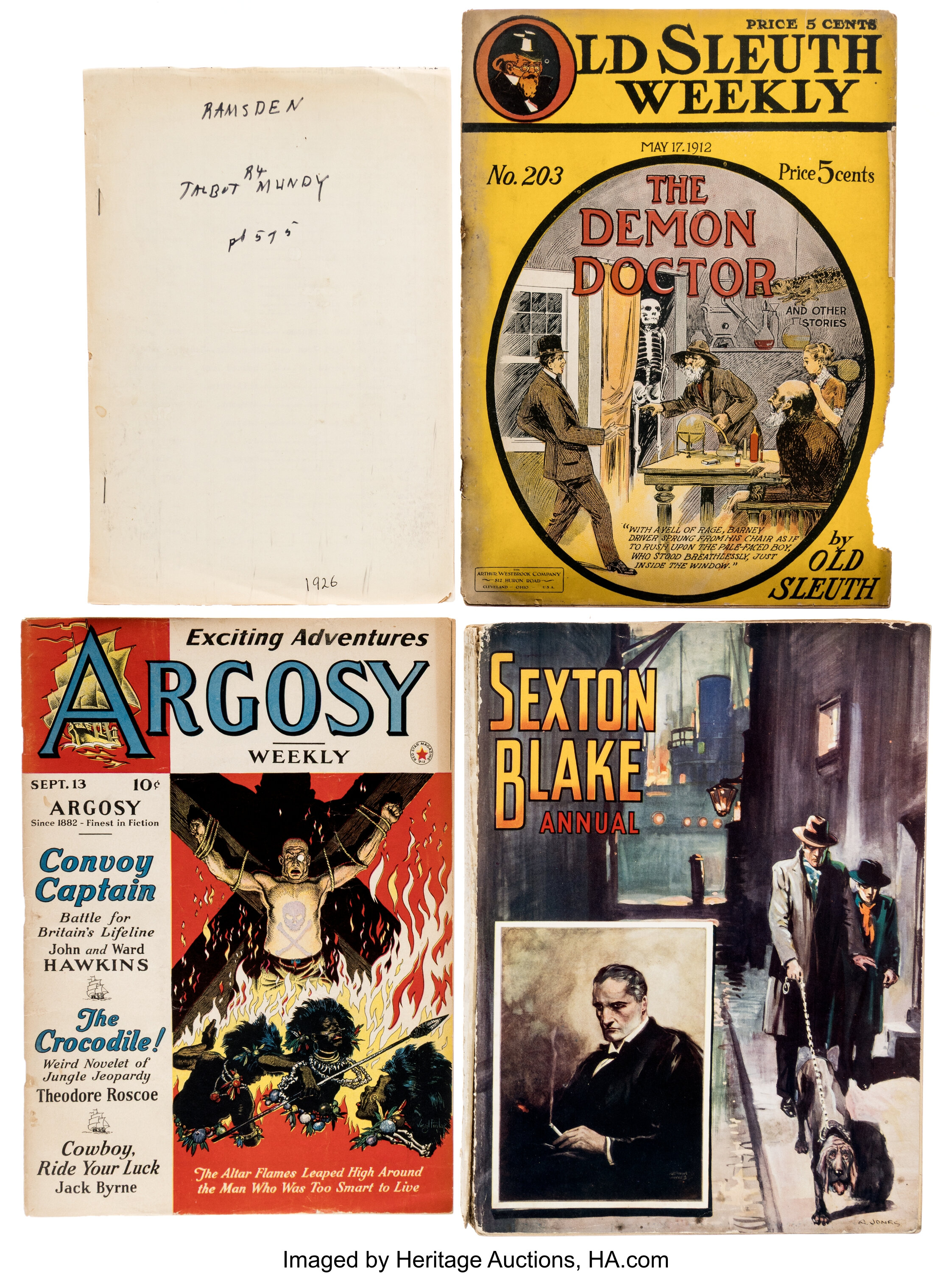 Pulp Box Lot (Various Publishers, c. 1930s-40s) Condition: Average ...