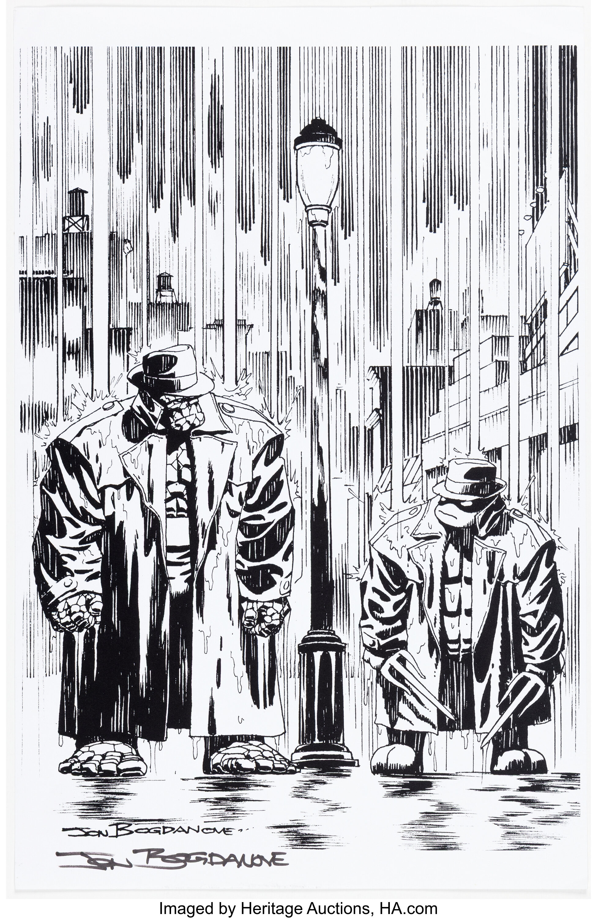 Jon Bogdanove - The Thing and Raphael of the Teenage Mutant Ninja | Lot ...