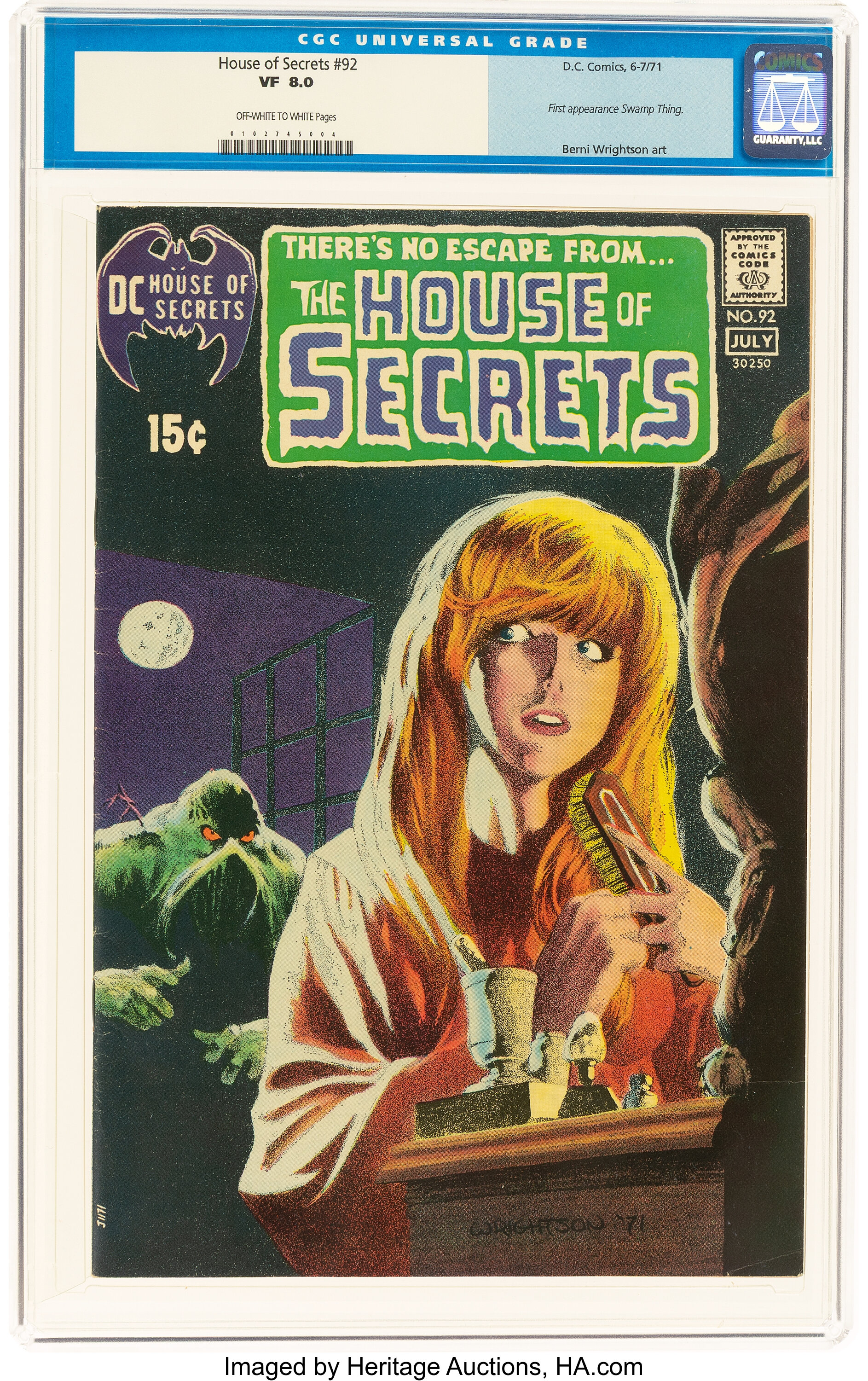 House of Secrets #92 (DC, 1971) CGC VF 8.0 Off-white to white | Lot ...