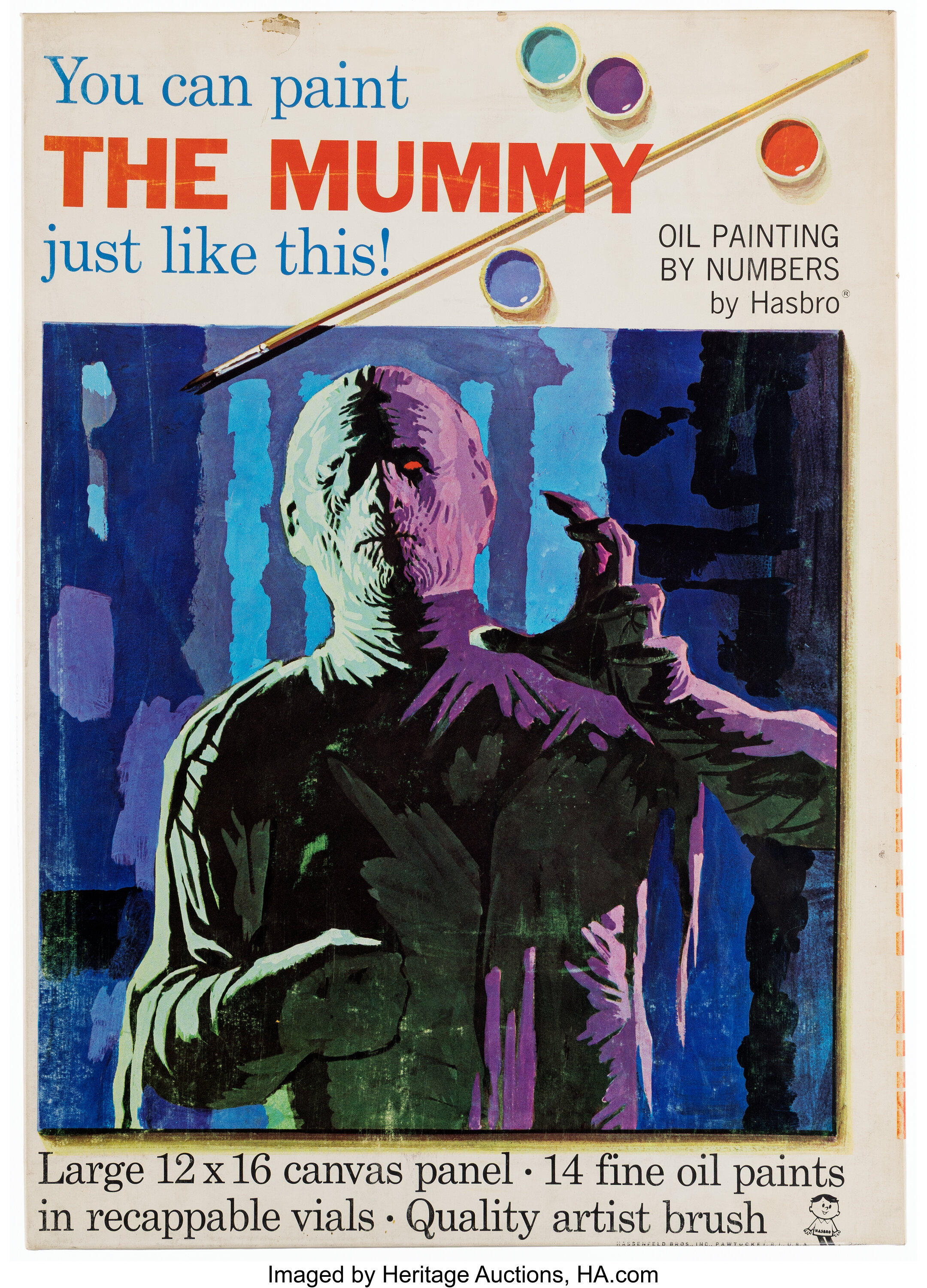 The Mummy Oil Paint by Numbers Set - Painted (Hasbro, 1963).... | Lot ...