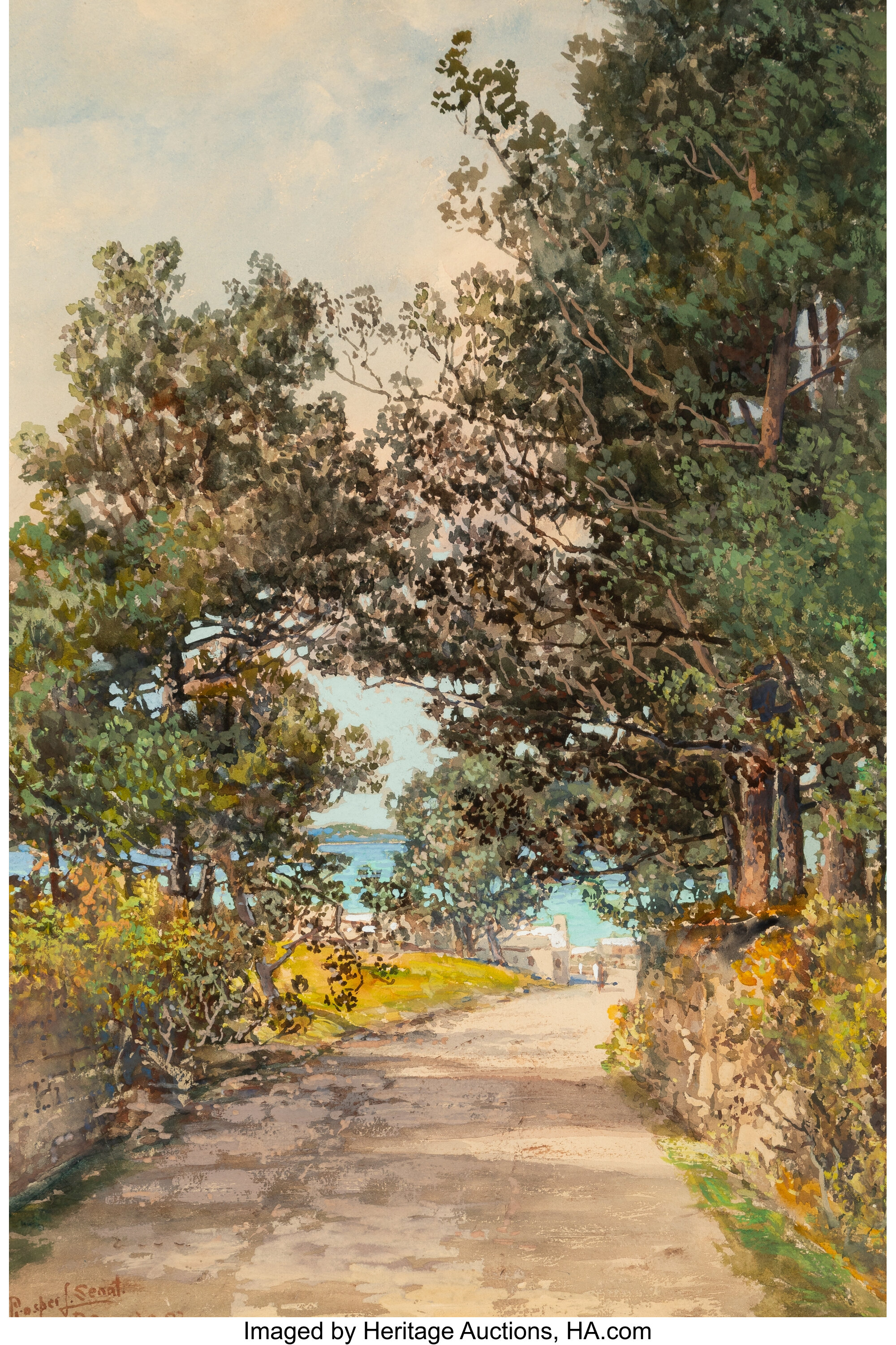 Prosper Louis Senat (American, 1852-1925). Bermuda, 1907 . | Lot #27133 ...
