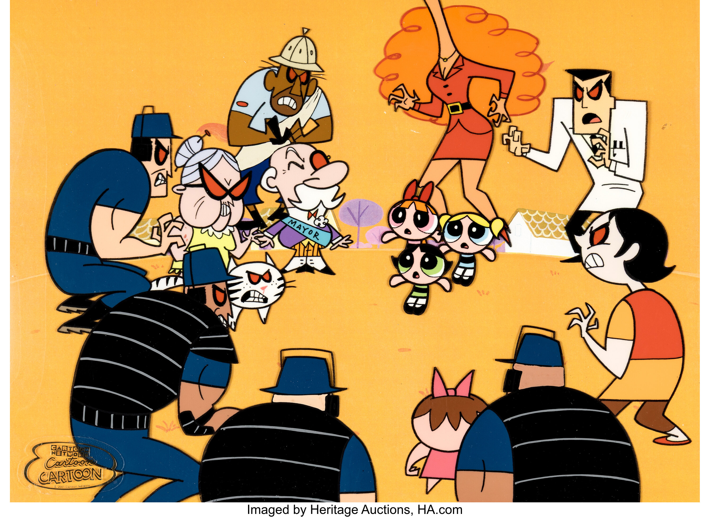 The Powerpuff Girls and Original Production Cel Setup (Cartoon | Lot ...