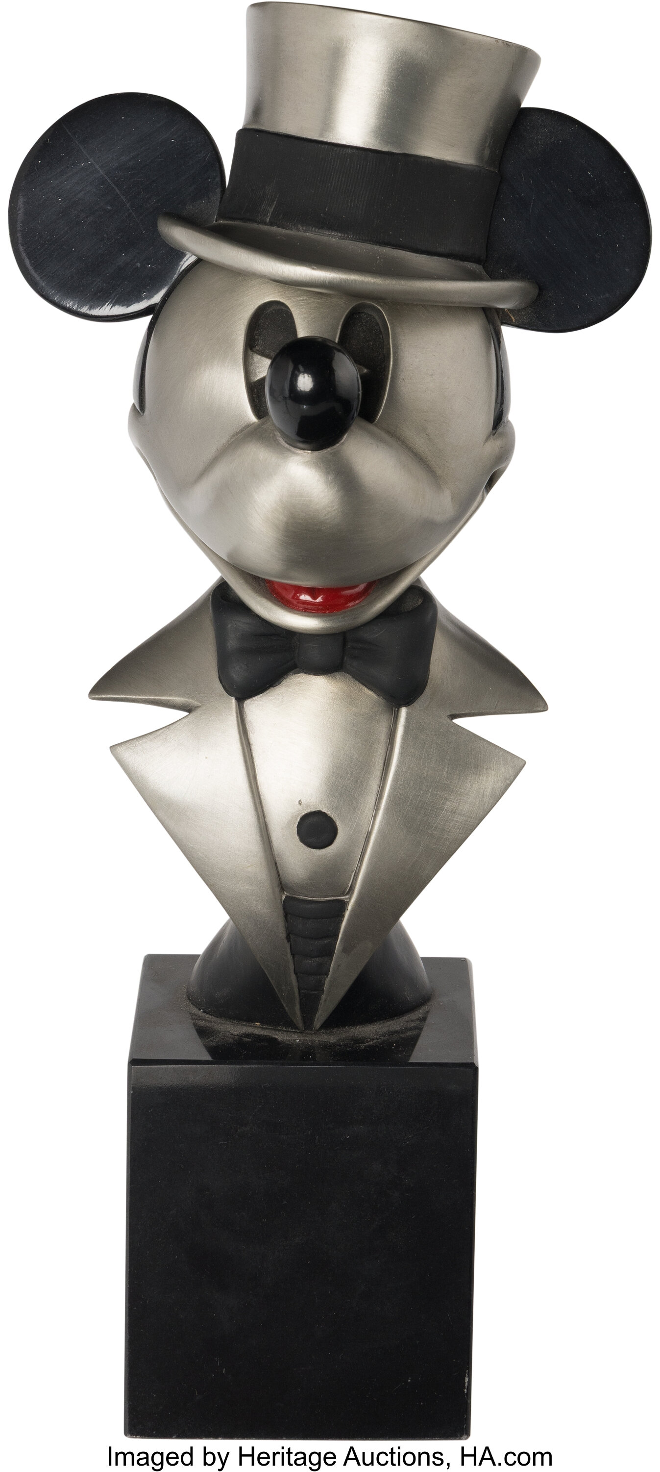 RARE Chilmark "Puttin' on the Ritz" Mickey Mouse Pewter Bust | Lot ...