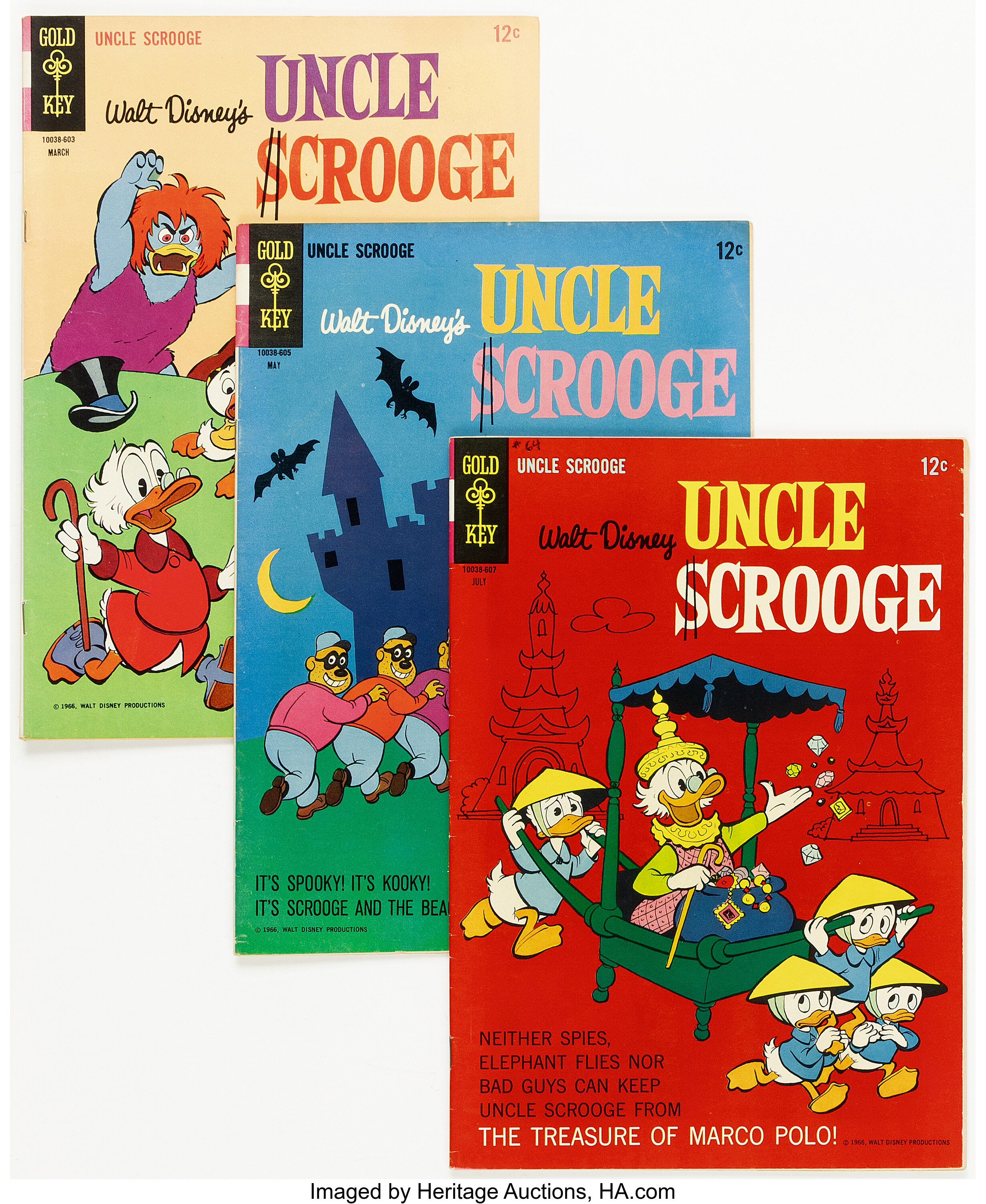 Uncle Scrooge Group of 15 (Gold Key, 1963-66) Condition: Average | Lot ...