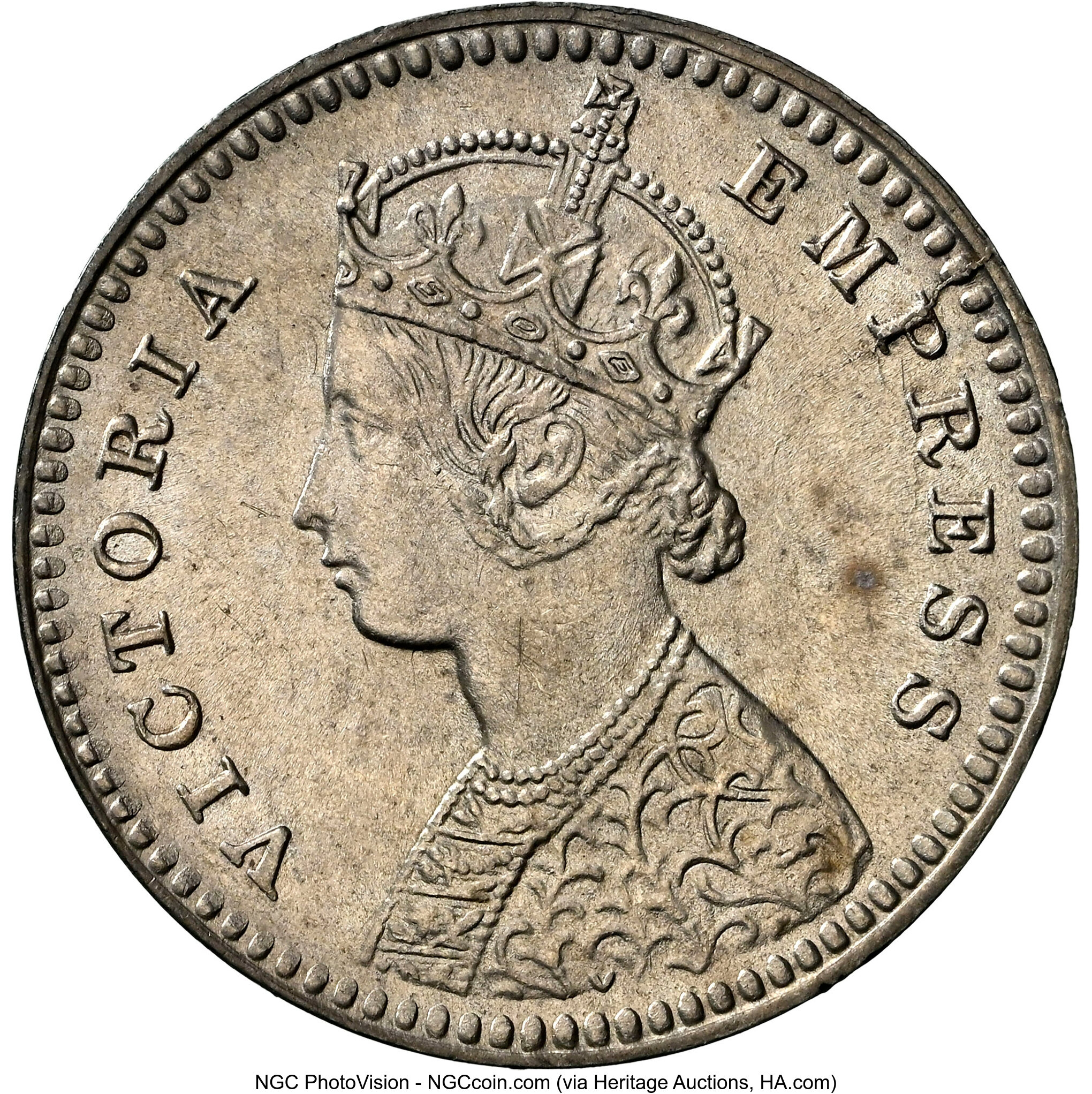 India: British India. Victoria 2 Annas 1898-C MS65 NGC,... India | Lot ...