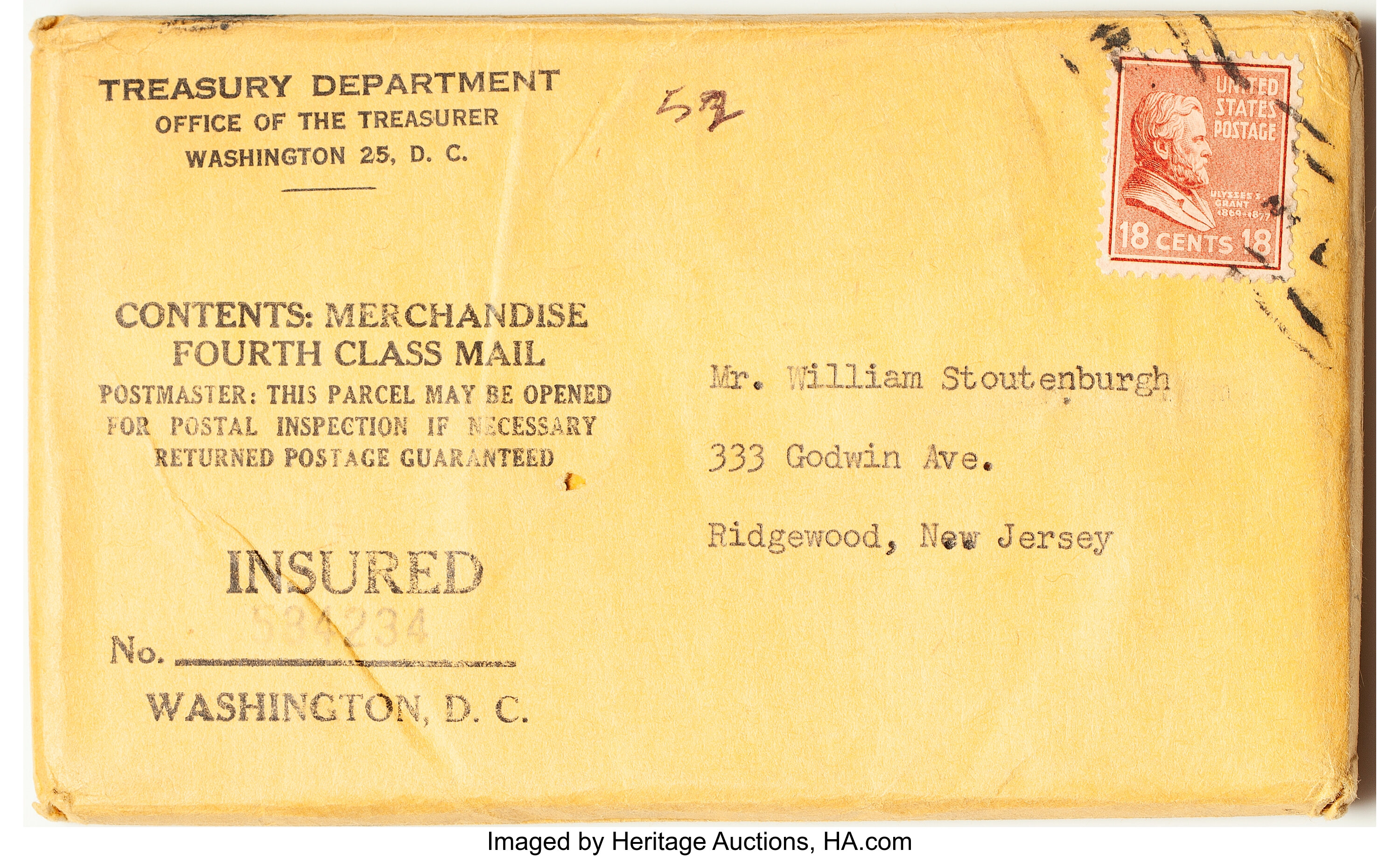 1952 Double Mint Set Uncertified, sealed within its postal | Lot #51010 ...
