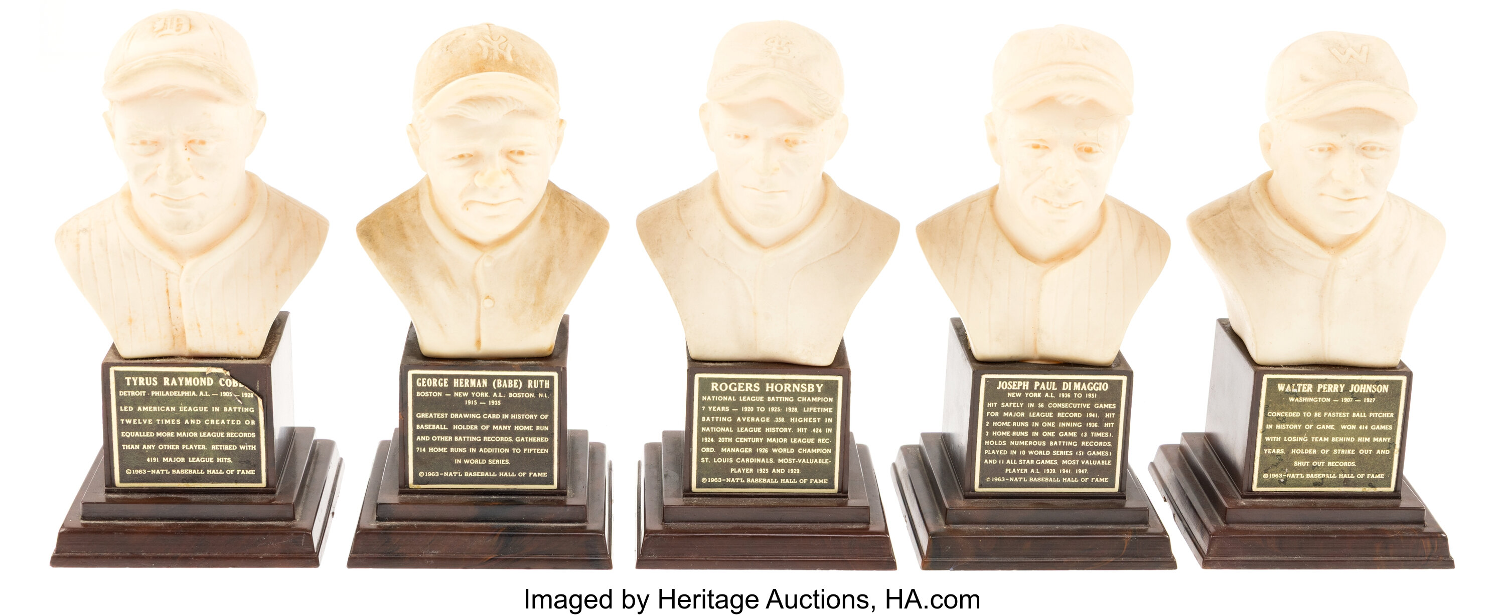 Baseball Hall of Fame Bust Figurines, Lot of 10.... Baseball | Lot ...