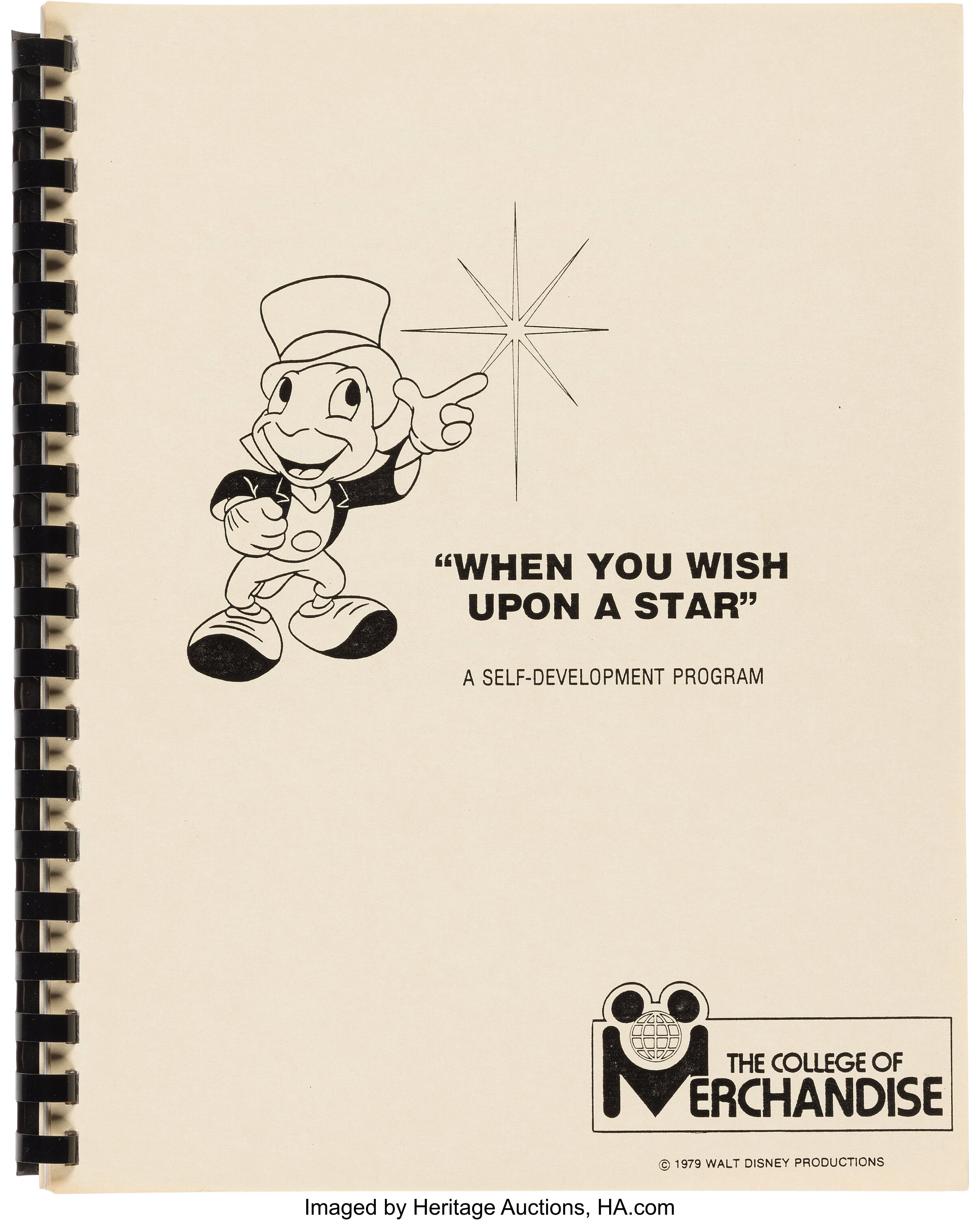 Walt Disney Company "When You Wish Upon a Star" Program Workbook | Lot ...