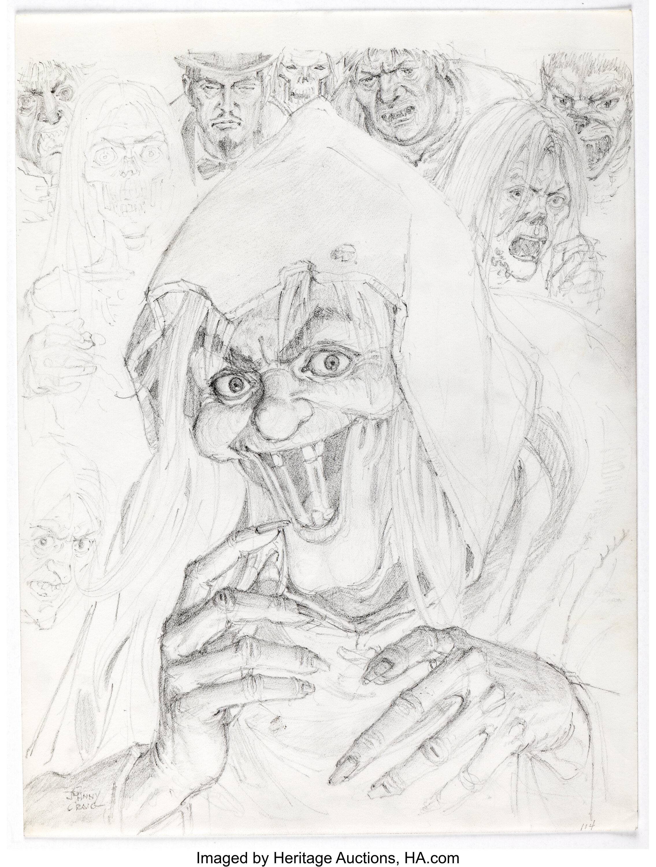 Johnny Craig - The Crypt Keeper from EC Comics Preliminary Original ...