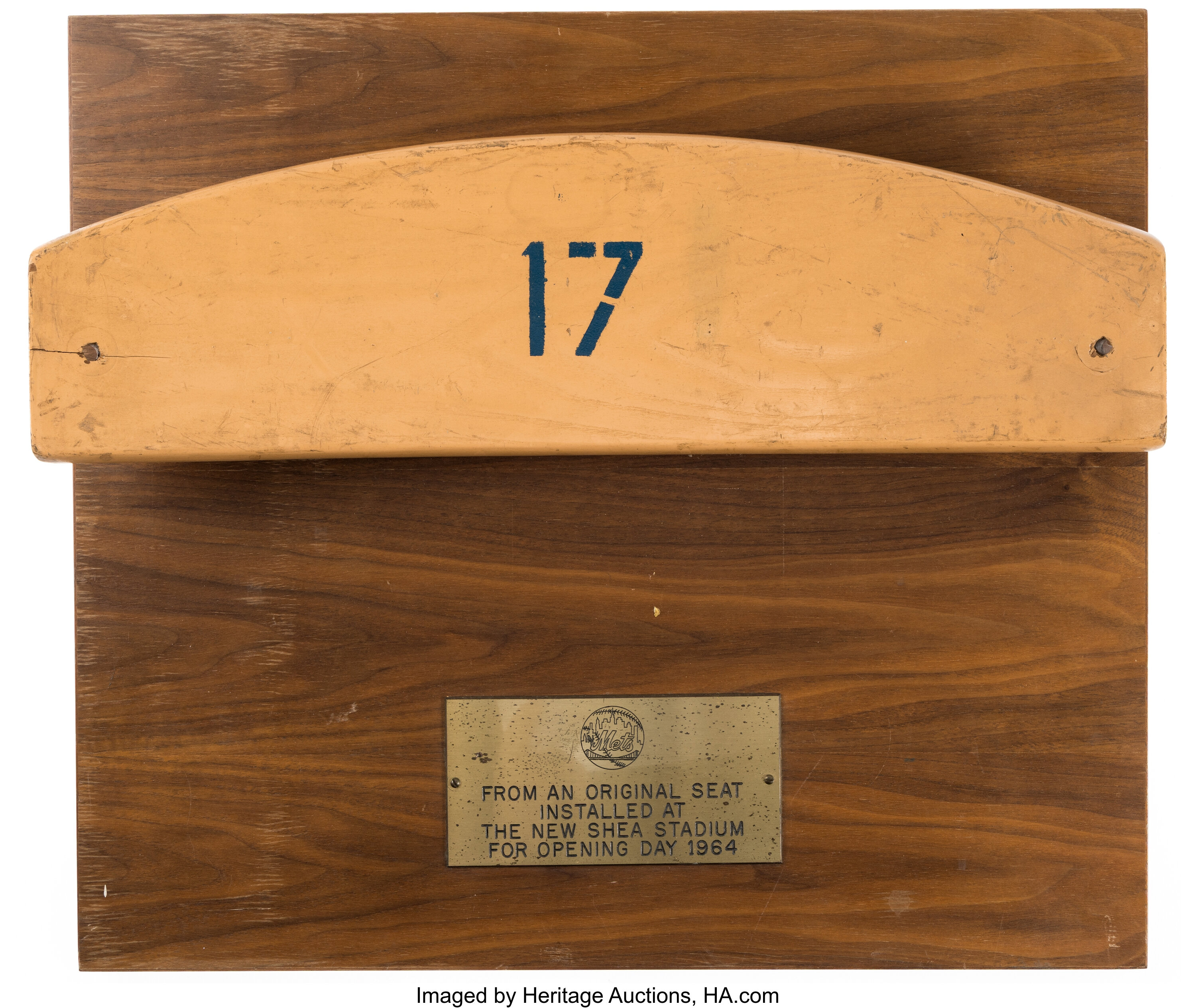 1964 Shea Stadium Original Seatback Display. ... Baseball | Lot #41228 ...