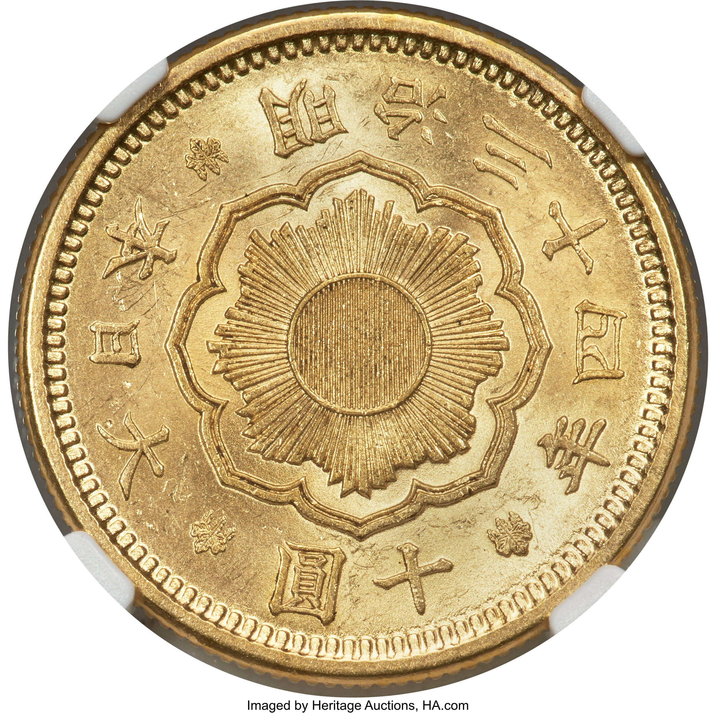 Japan: Meiji gold 10 Yen Year 34 (1901) MS62 NGC,... Japan | Lot #38105 ...