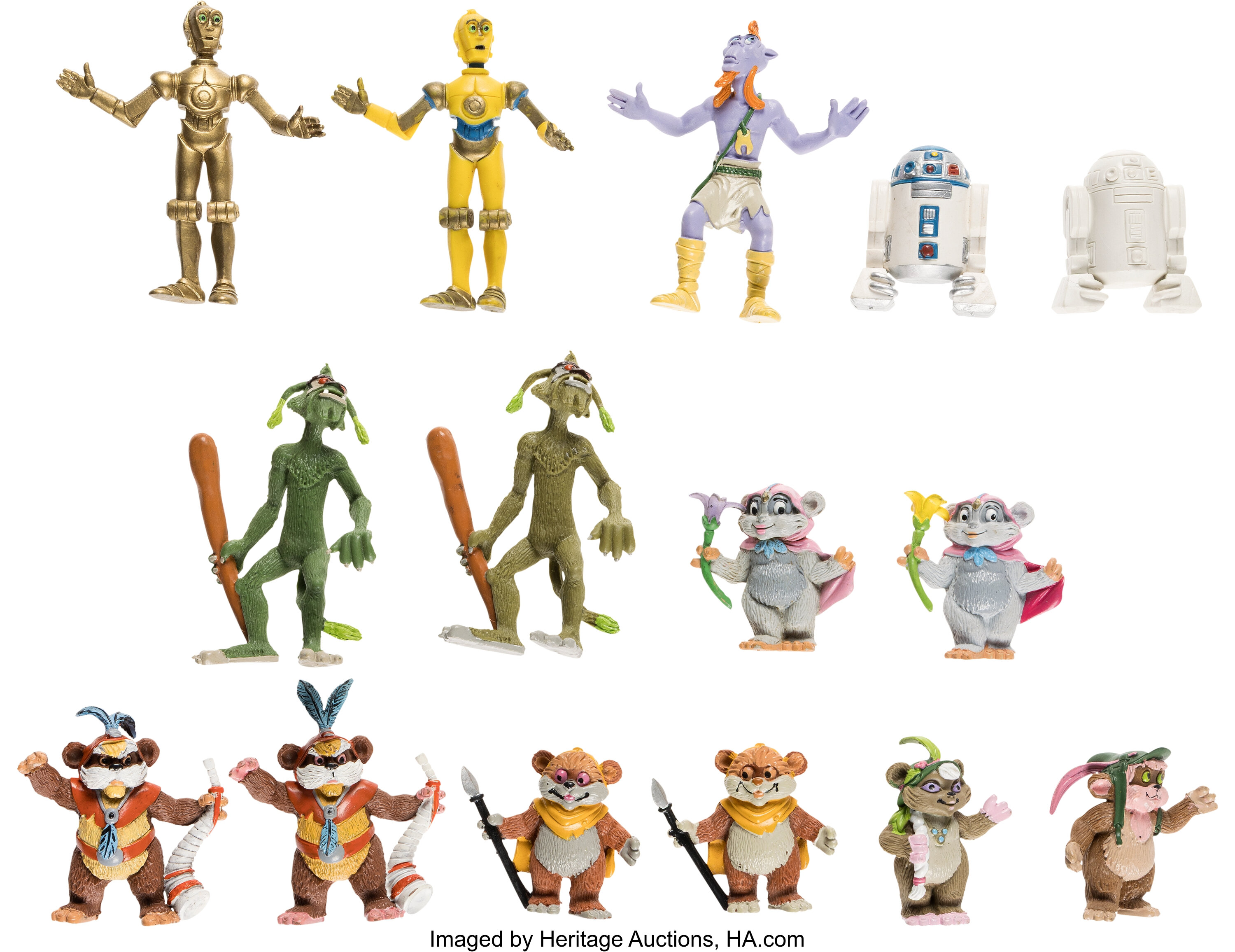Star Wars Comics Spain Droids & Ewoks Lot of 15 Static PVC Figures ...