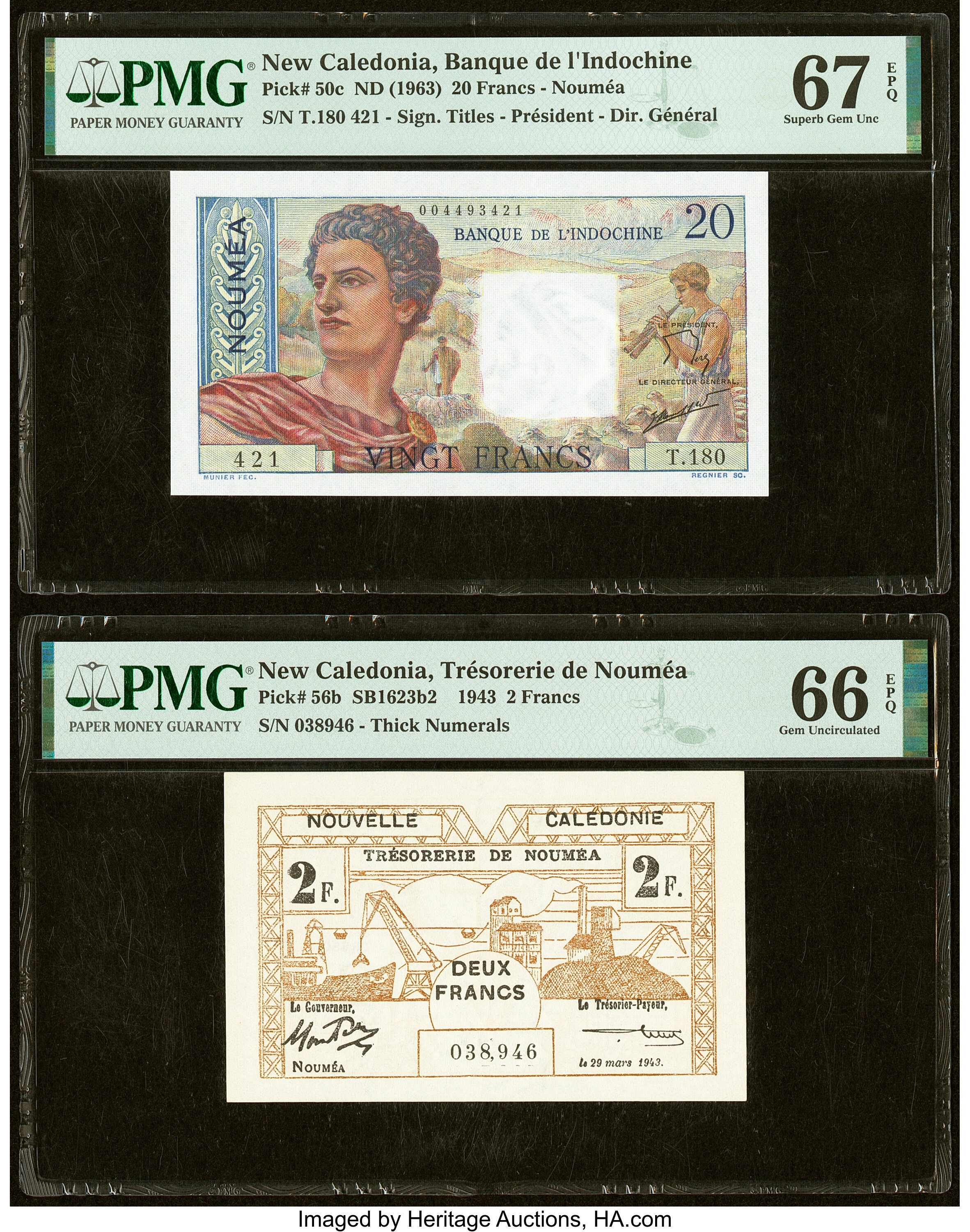 New Caledonia Banque de l'Indochine, Noumea, Tresorerie de Noumea | Lot ...