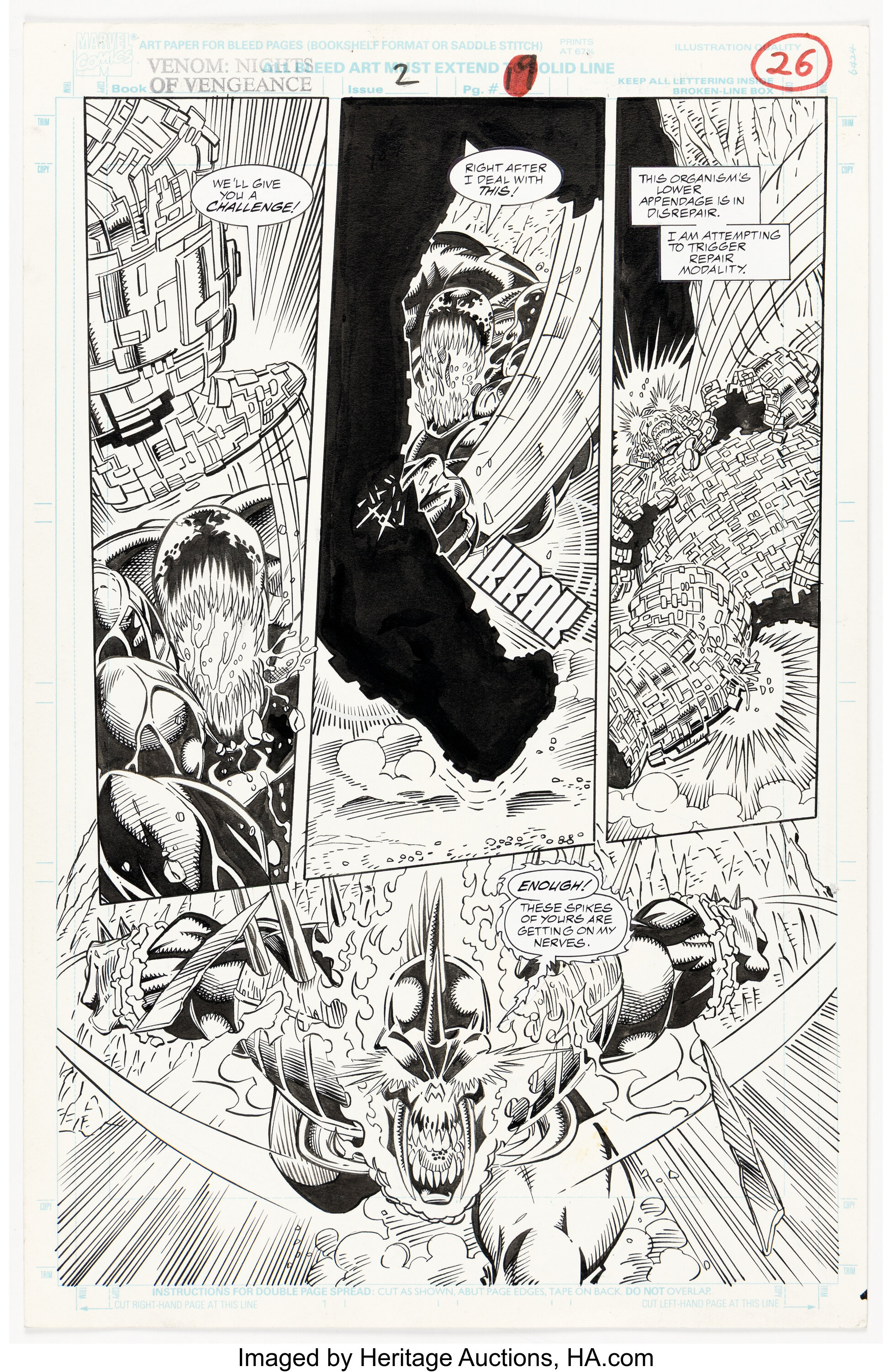Ron Lim and Al Milgrom Venom: Nights of Vengeance #2 Story Page 19 ...
