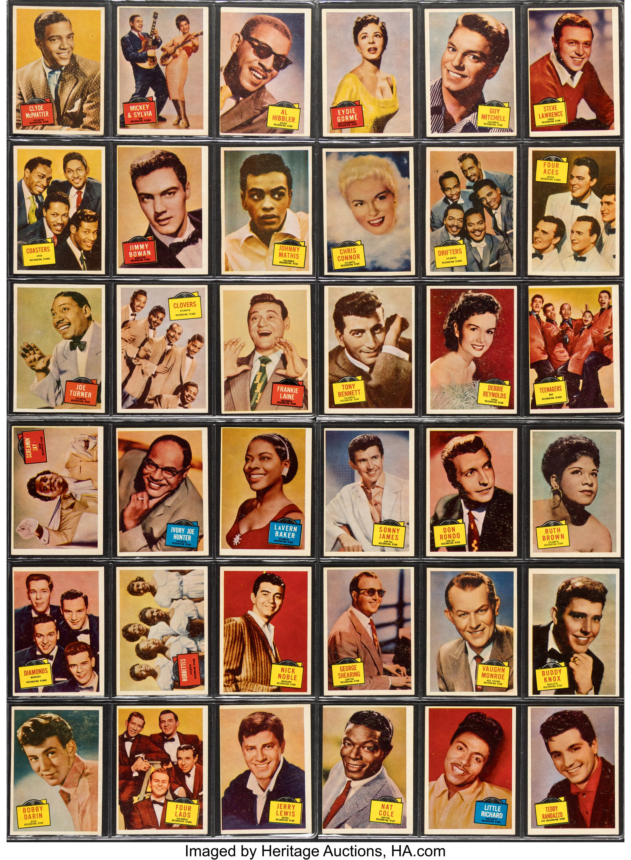 1957 Topps Hit Stars - Complete Set of 88... Memorabilia Trading | Lot ...
