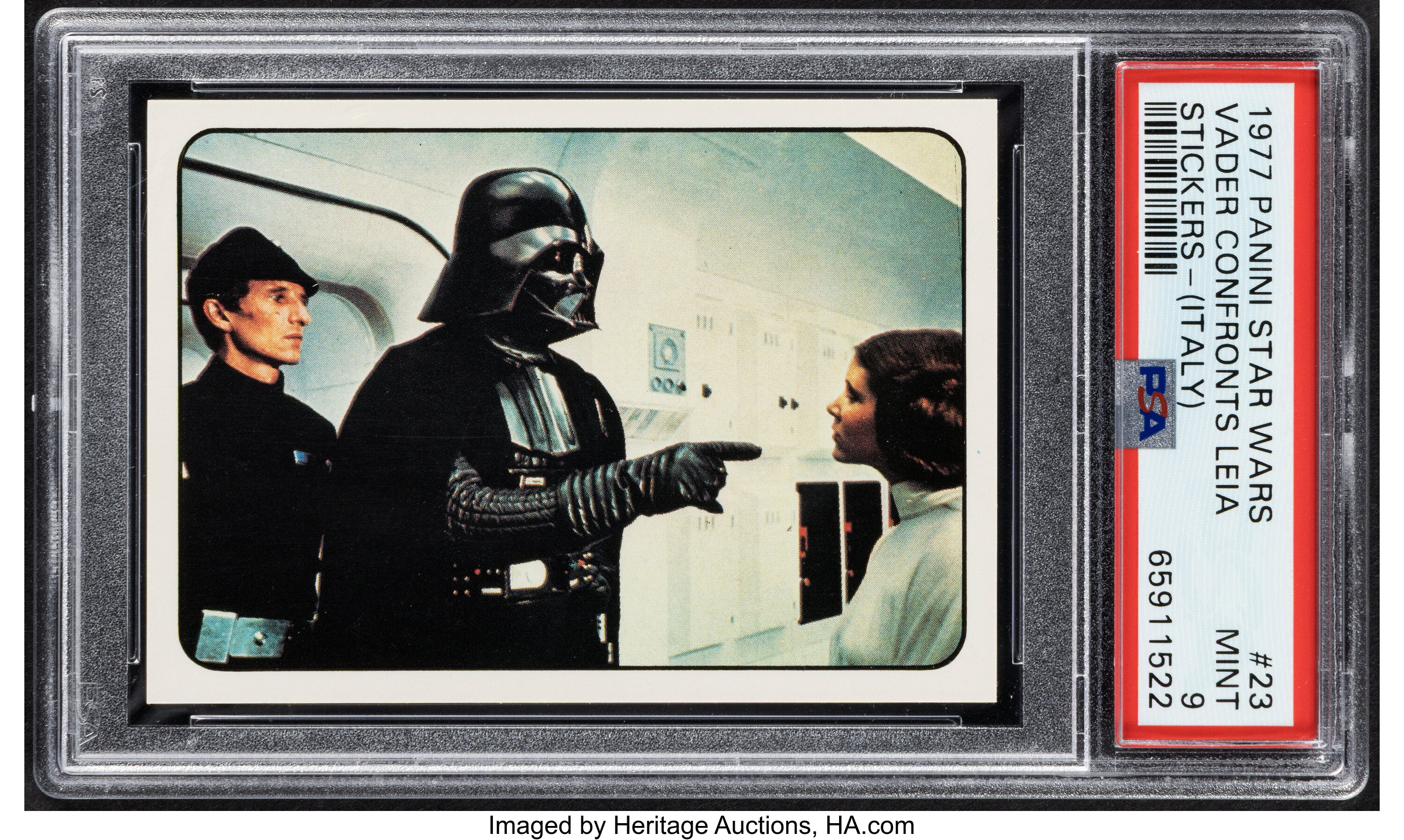 1977 Panini Stickers Star Wars (Italy) #23 "Vader Confronts Leia ...