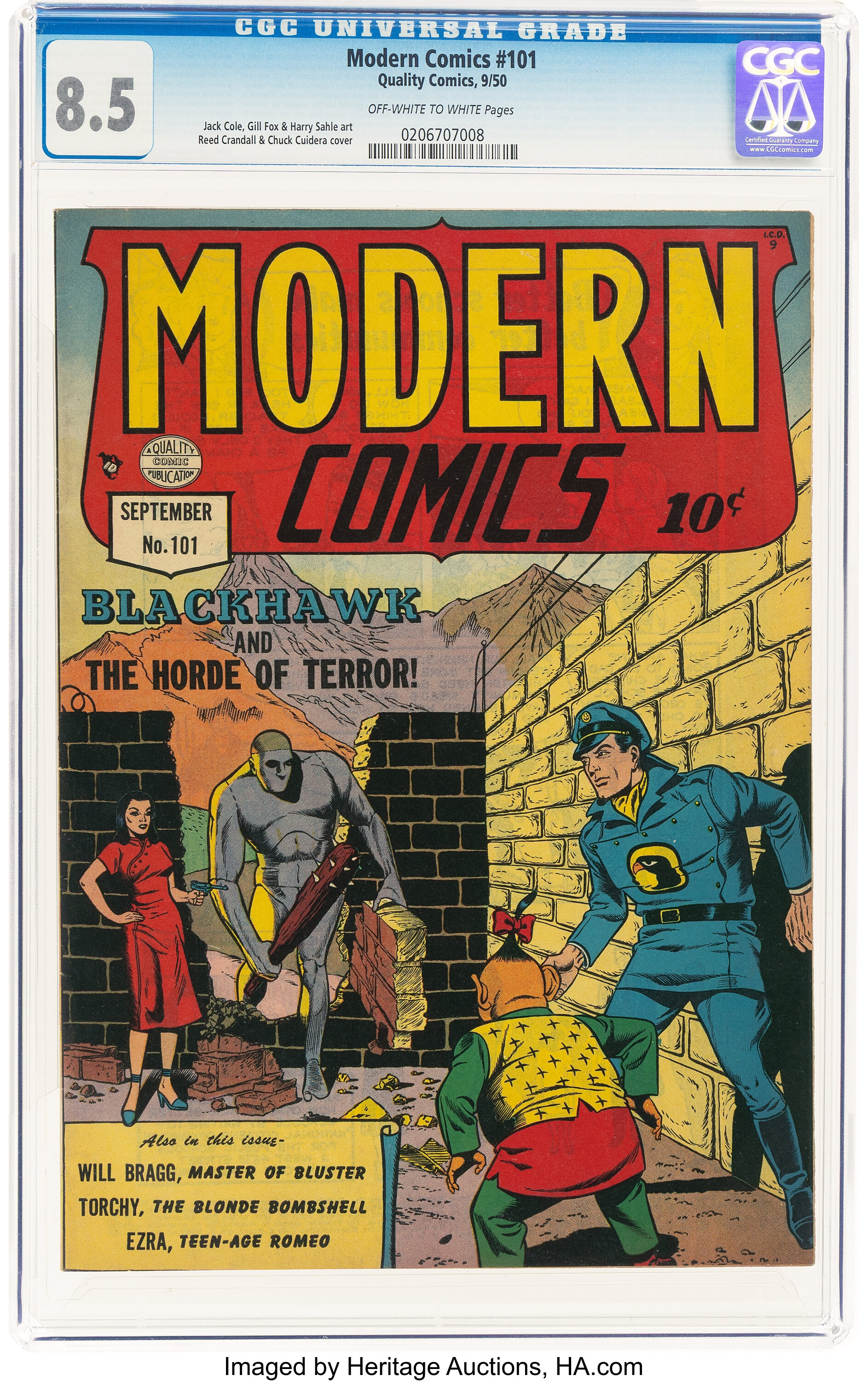 Modern Comics #101 (Quality, 1950) CGC VF+ 8.5 Off-white to white | Lot ...