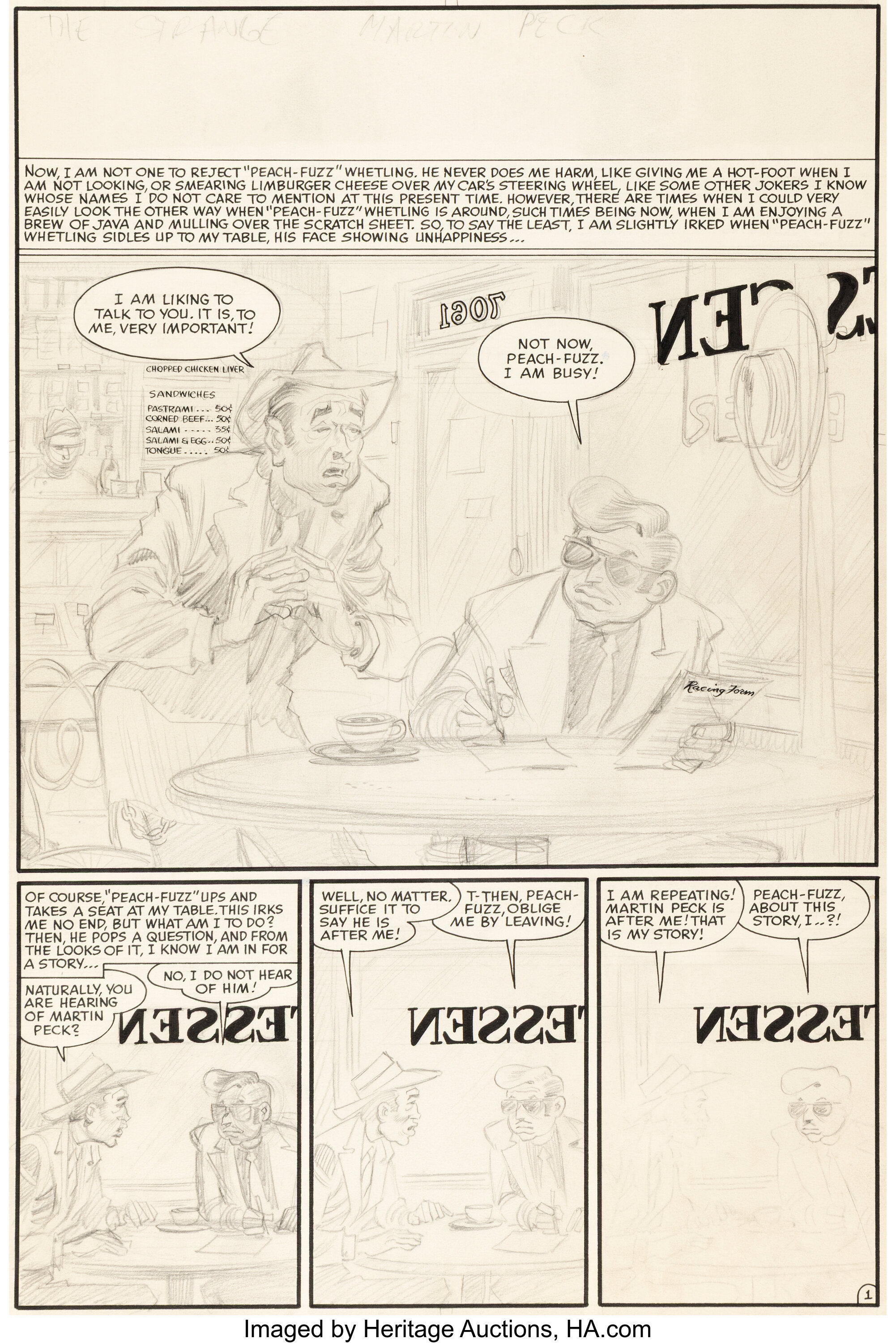 Howard Nostrand Flip "The Strange Martin Peck" Unpublished Complete ...