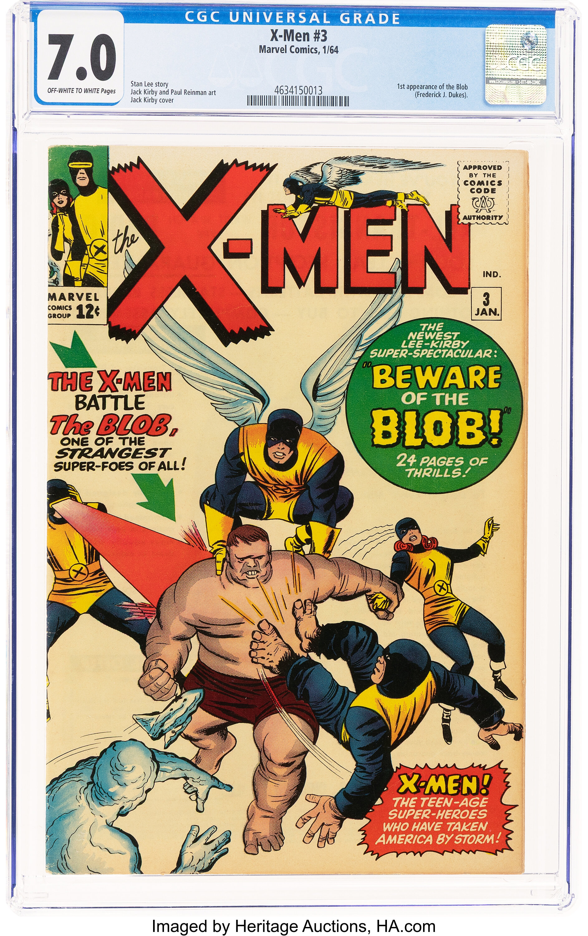 X-Men #3 (Marvel, 1964) CGC FN/VF 7.0 Off-white to white pages ...