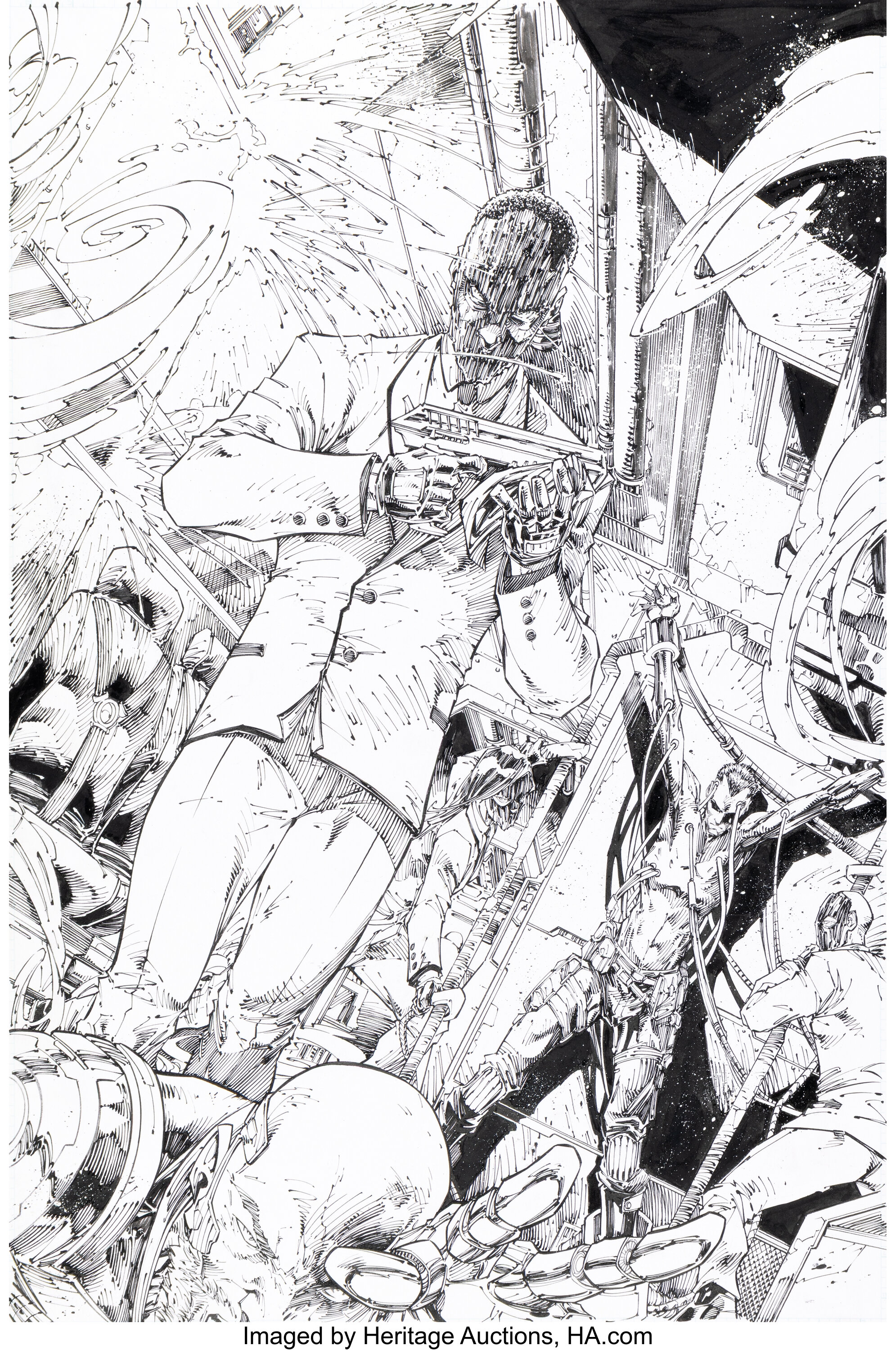 Brett Booth and Adelso Corona Bloodshot Story Pages Original Art | Lot ...