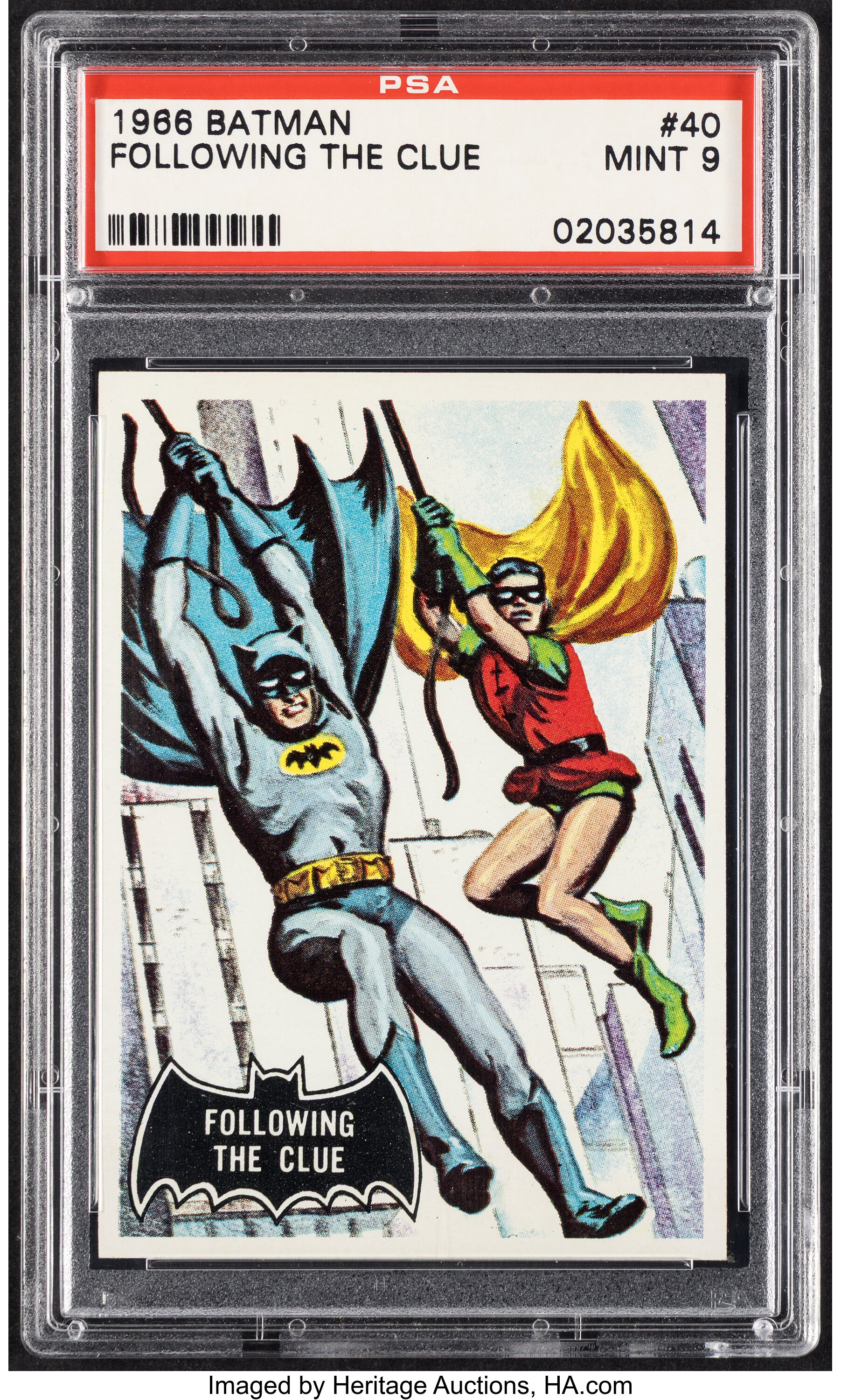 1966 Topps Batman (Black Bat) - #40 Following the Clue - PSA 9 - | Lot ...