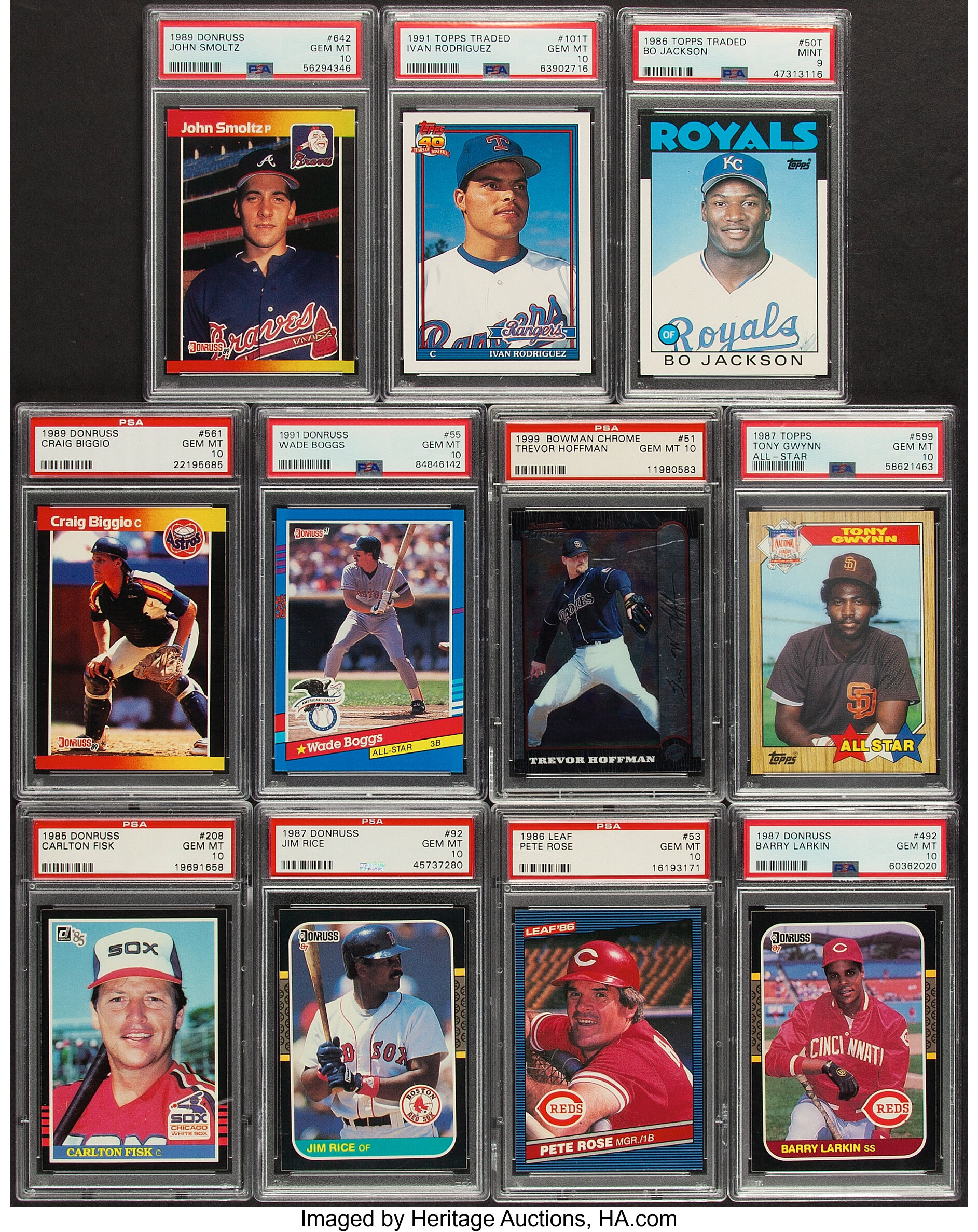 1985-1999 Multi-Brand Baseball PSA Graded Collection (11).... | Lot ...