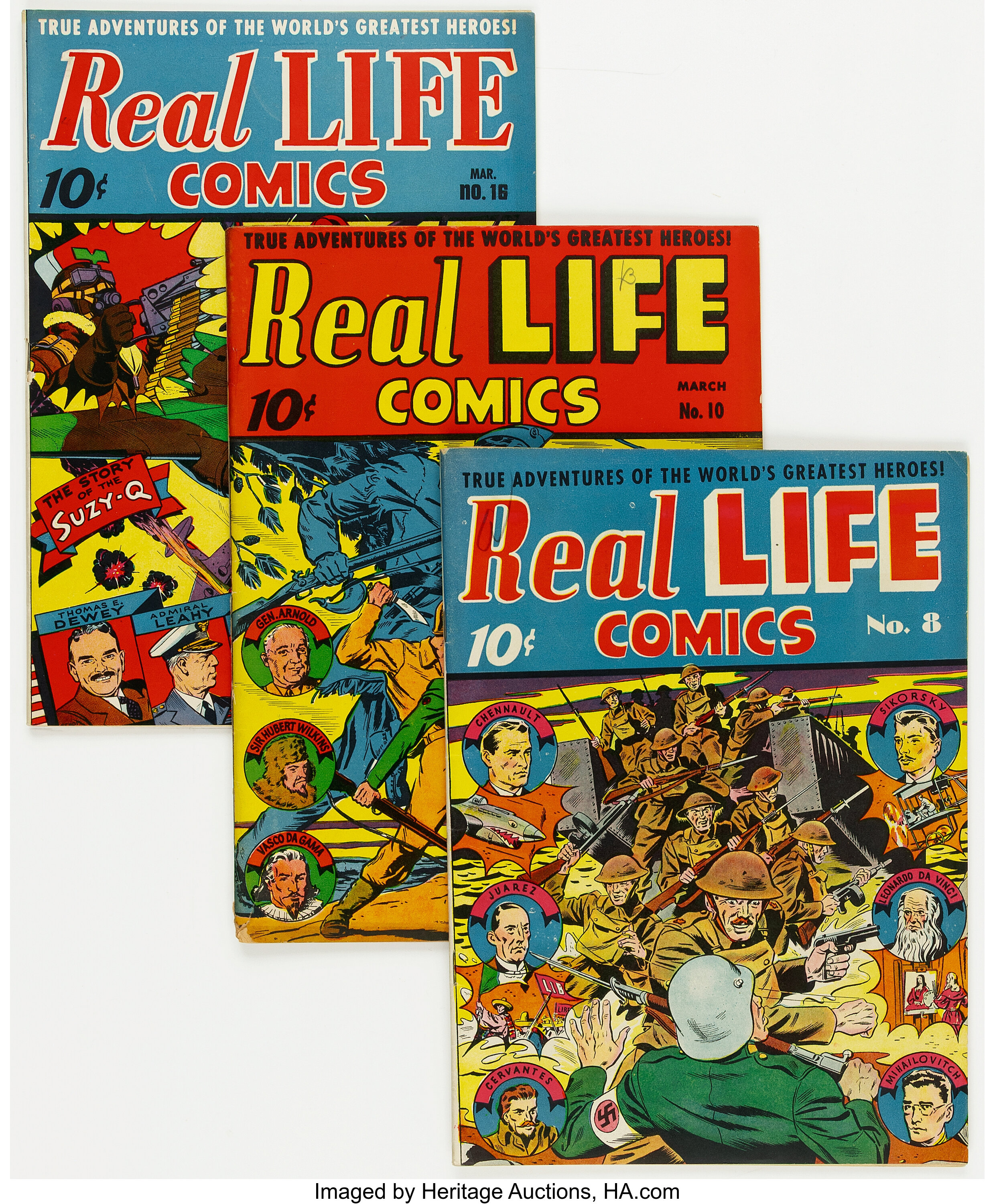 Real Life Comics Group of 13 (Nedor Publications, 1942-47) | Lot #17202 ...