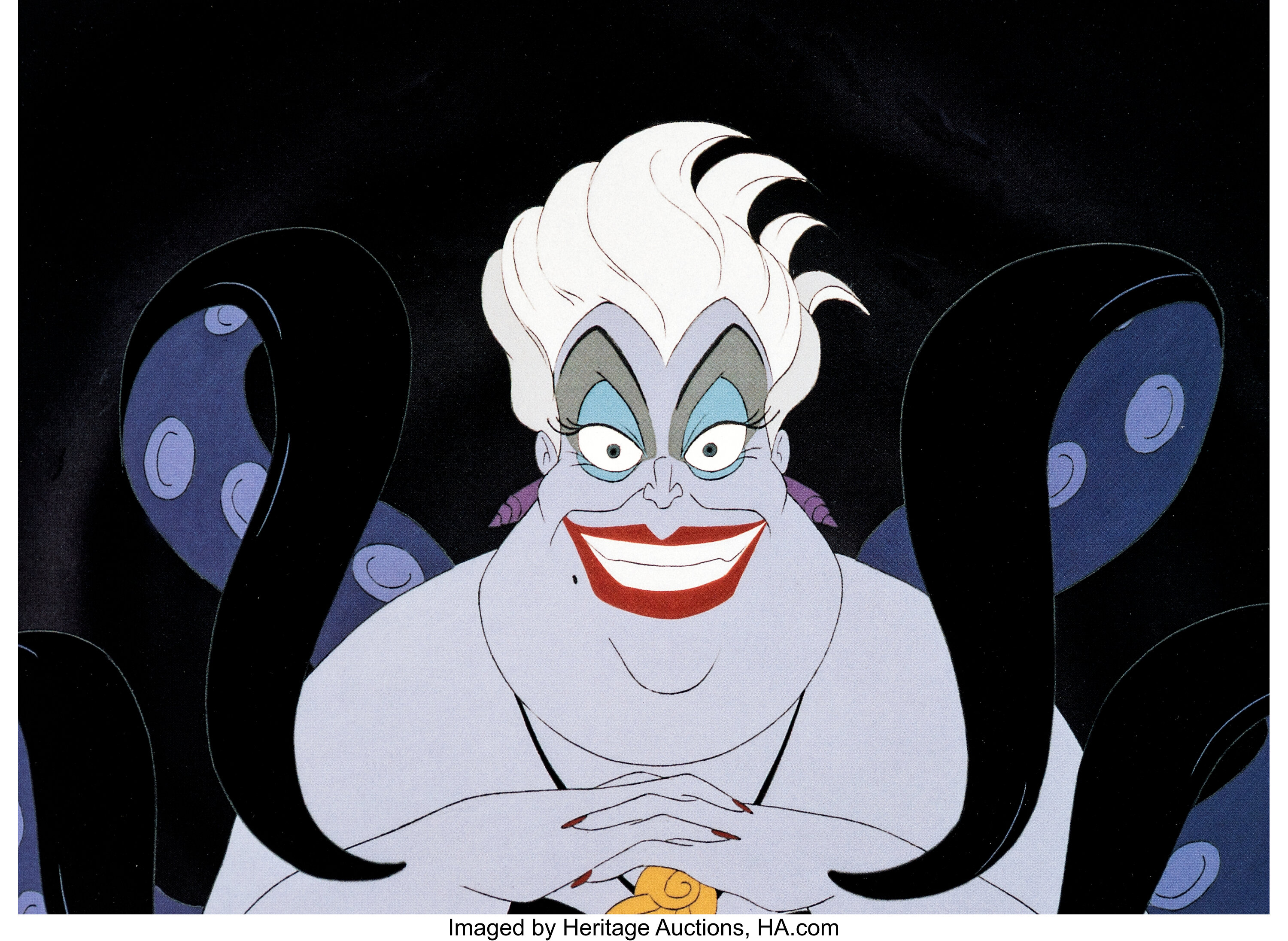 The Little Mermaid Ursula Print Signed by Ruben Aquino (Walt | Lot ...