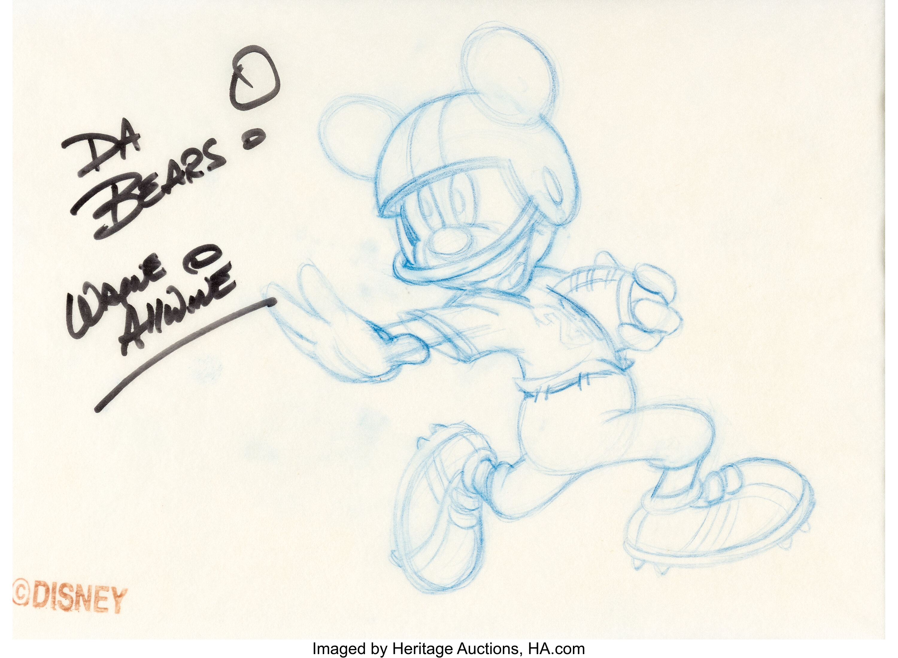 Mickey Mouse Publicity Drawing (Walt Disney, c. 1990s).... | Lot #94008 ...