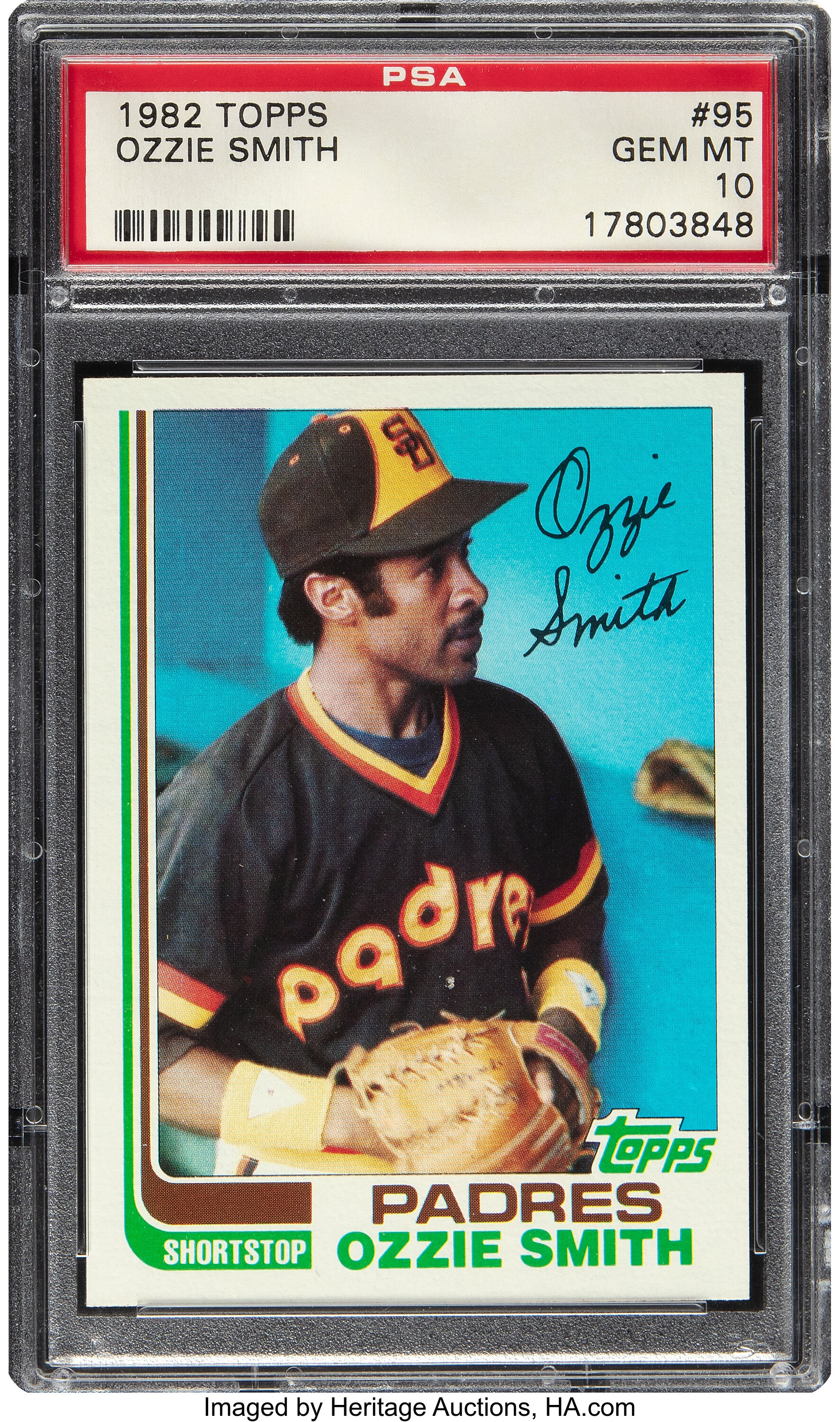 1982 Topps Ozzie Smith #95 PSA Gem Mint 10.... Baseball Cards | Lot ...