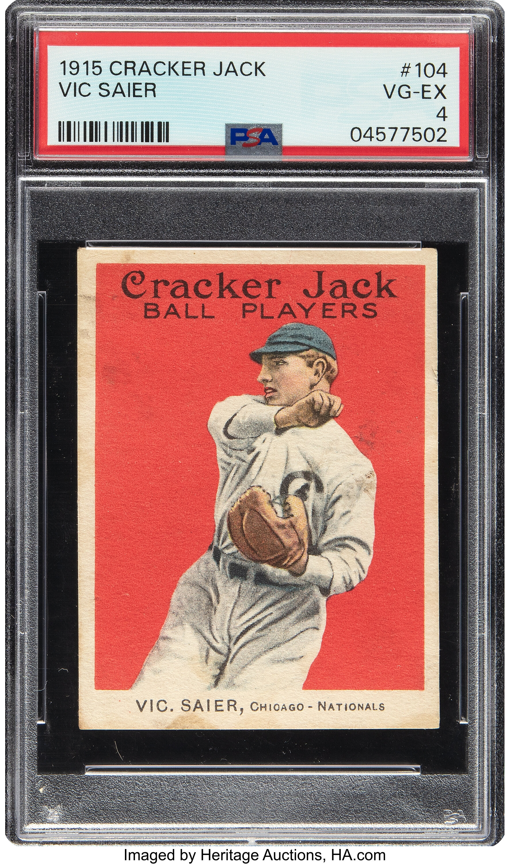 1915 Cracker Jack Vic Saier #104 PSA VG-EX 4.... Baseball Cards | Lot ...