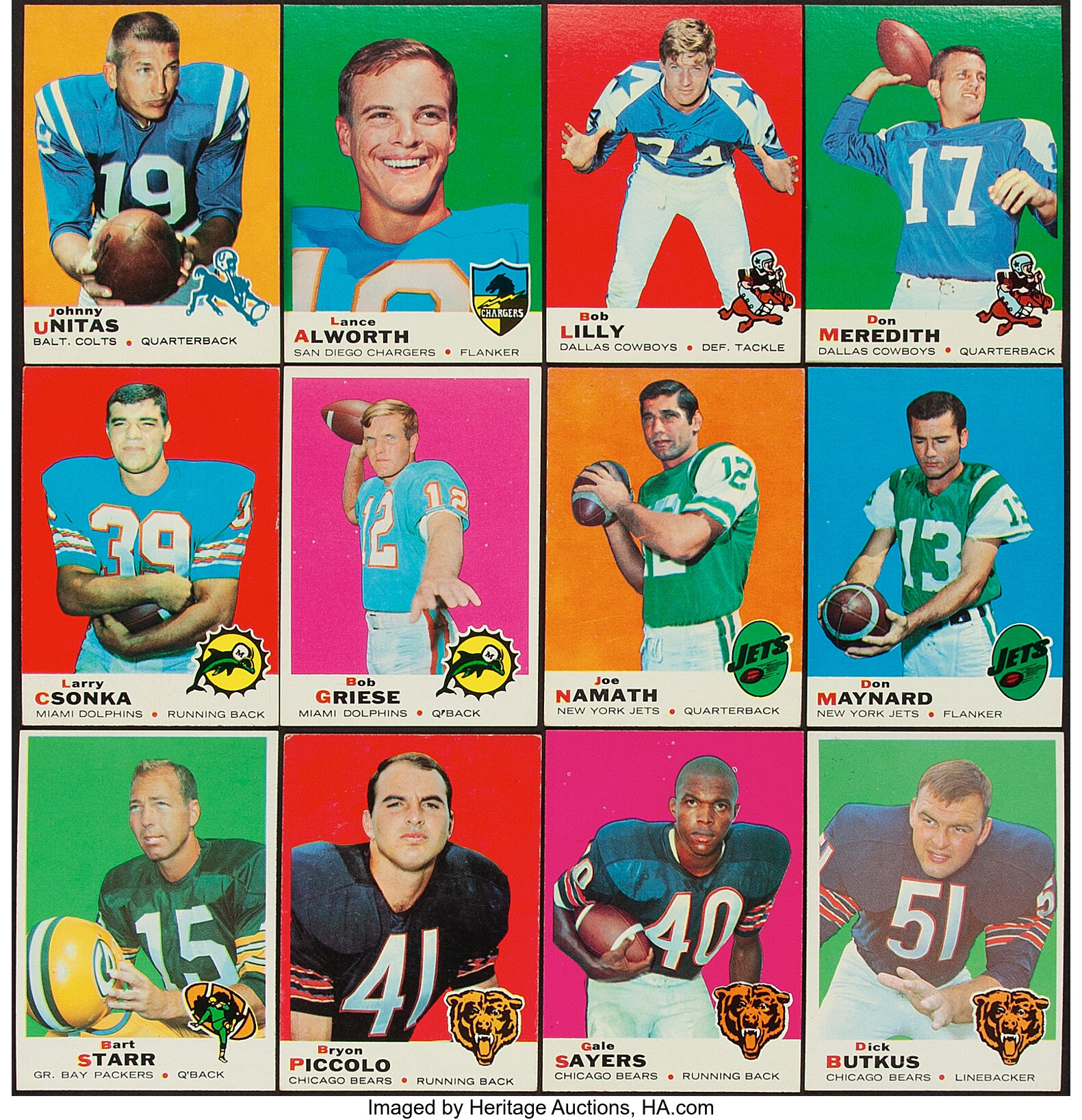 1969 Topps Football Complete Set (263). ... Football Cards Sets | Lot ...