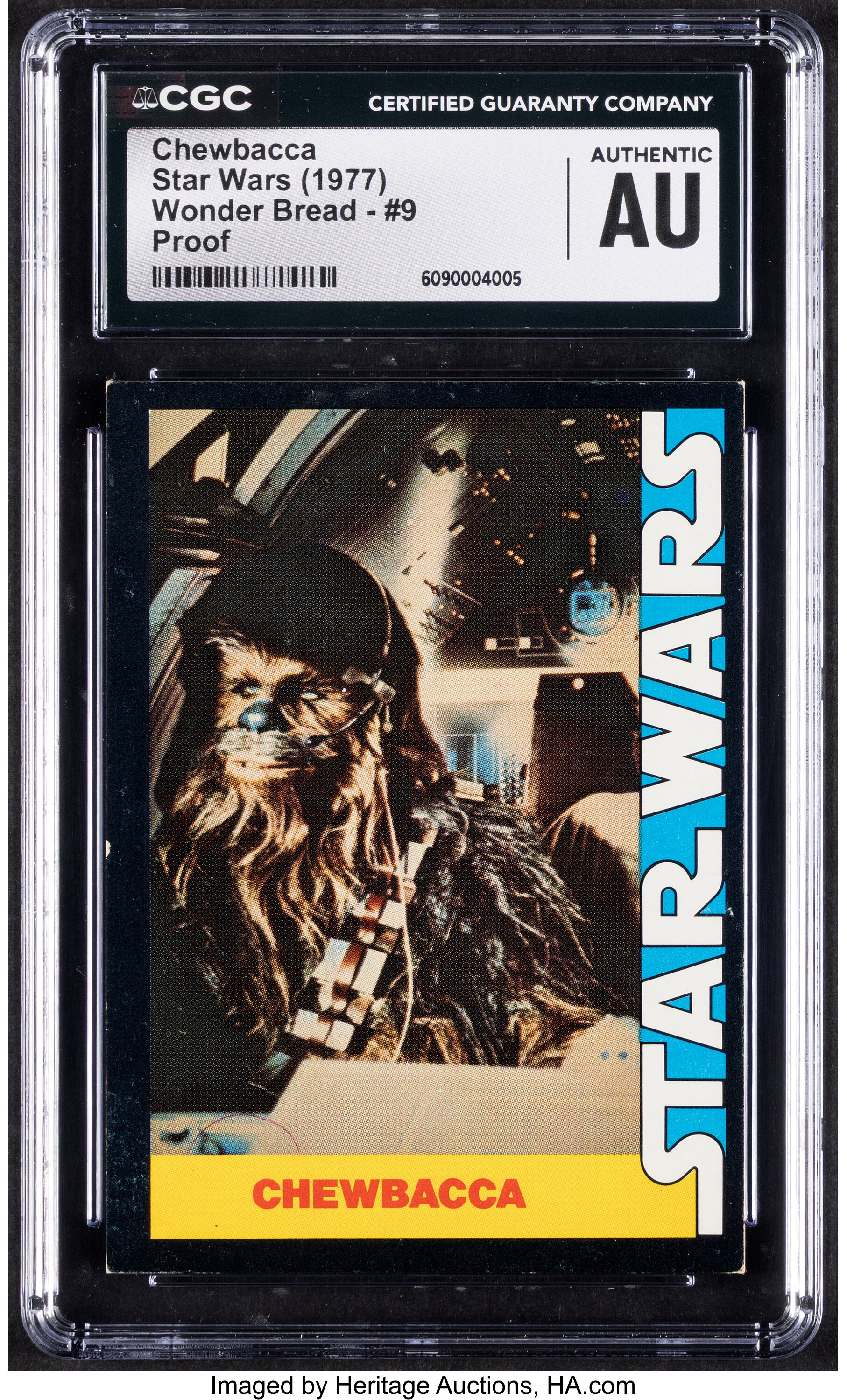 1977 Wonder Bread Star Wars - Proof (Blank Back) #9 Chewbacca - CGC ...