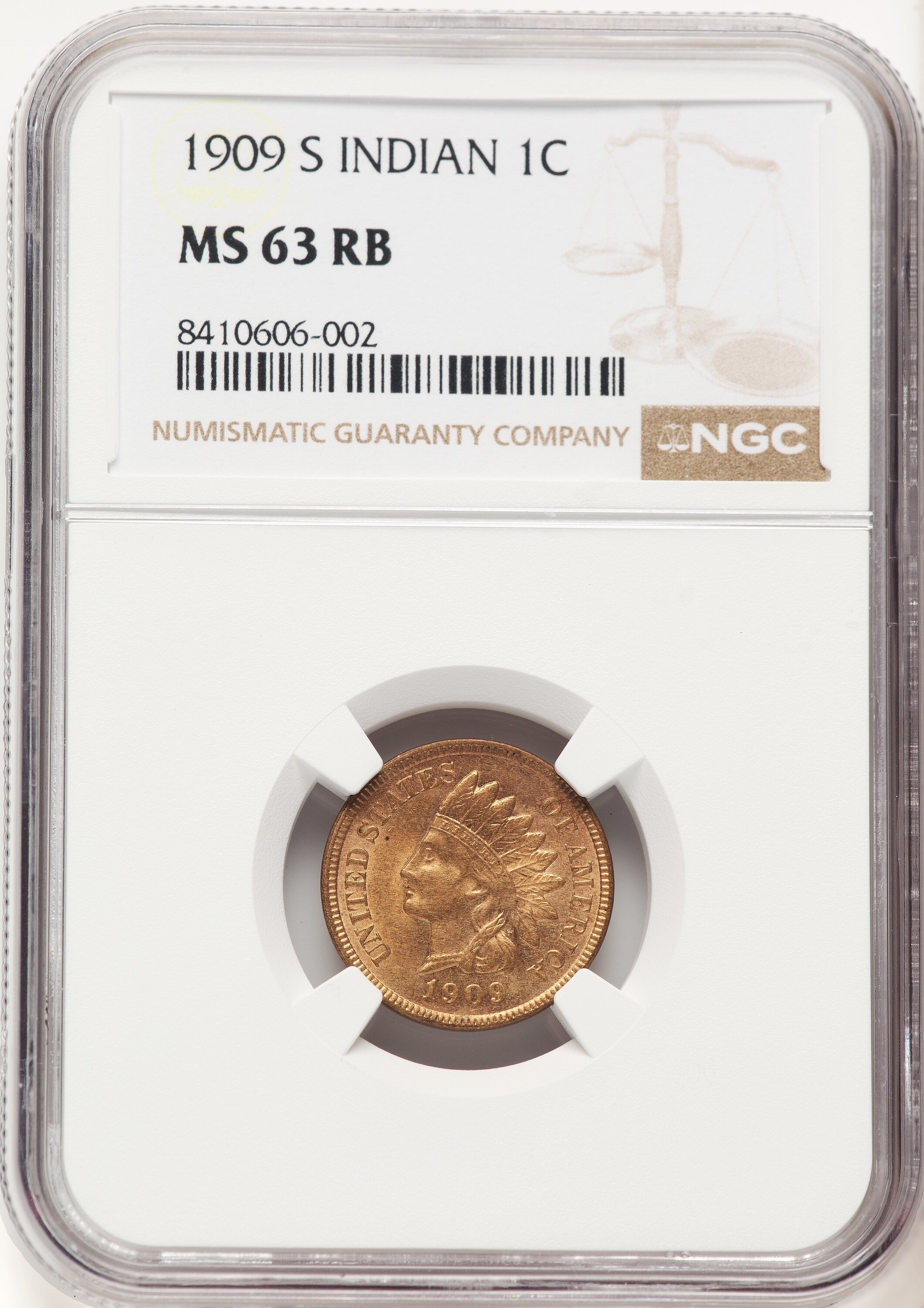 1909-S 1C MS63 Red and Brown NGC. CDN: $1,500 Whsle. Bid for | Lot ...
