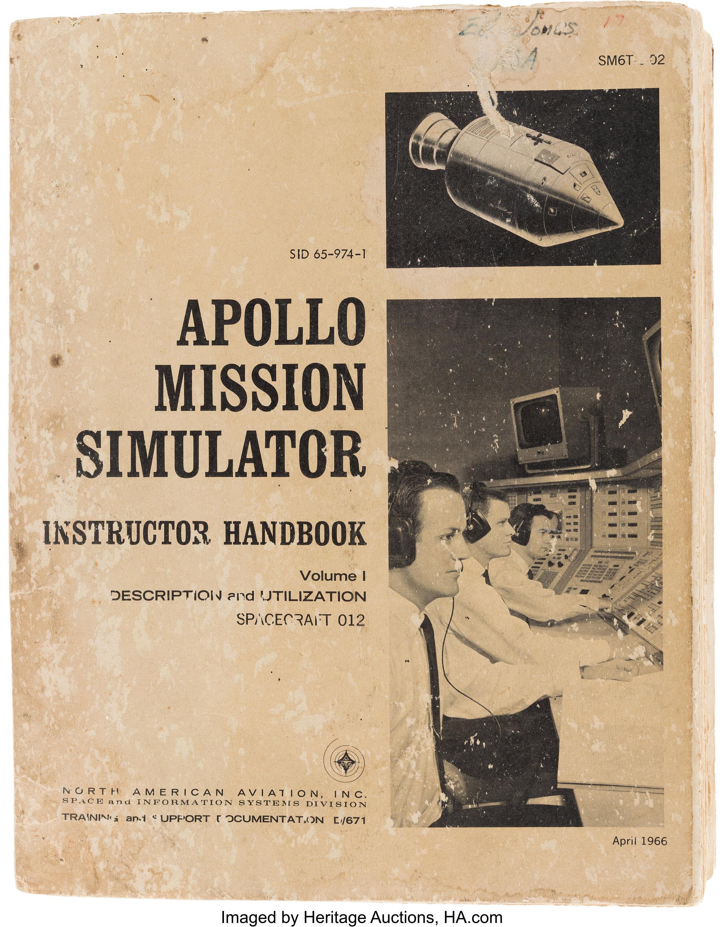 Apollo Mission Simulator Instructor Handbook Volume I. Description ...
