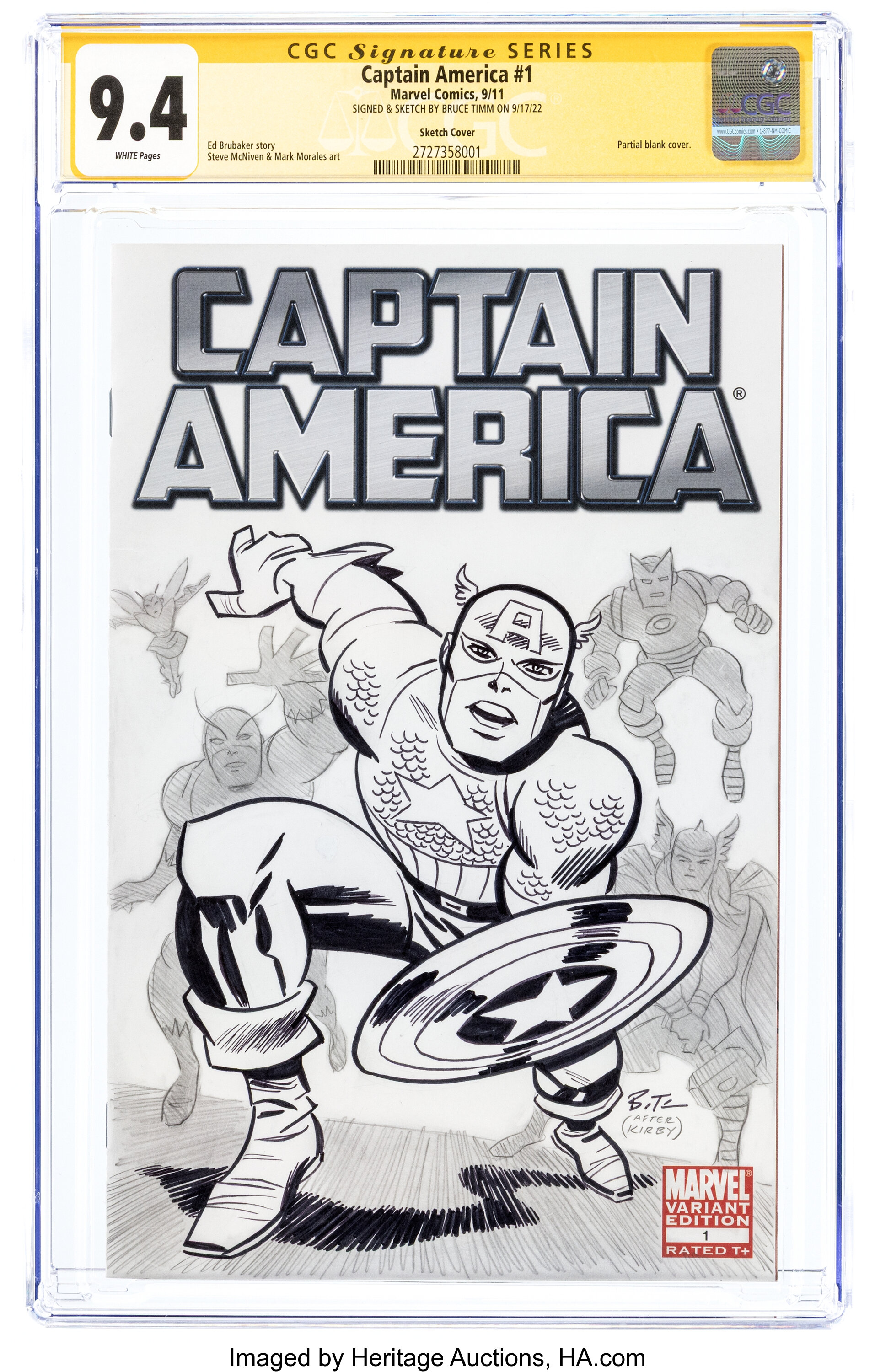 Bruce Timm Captain America #1 Sketch Edition - Signature Series | Lot ...