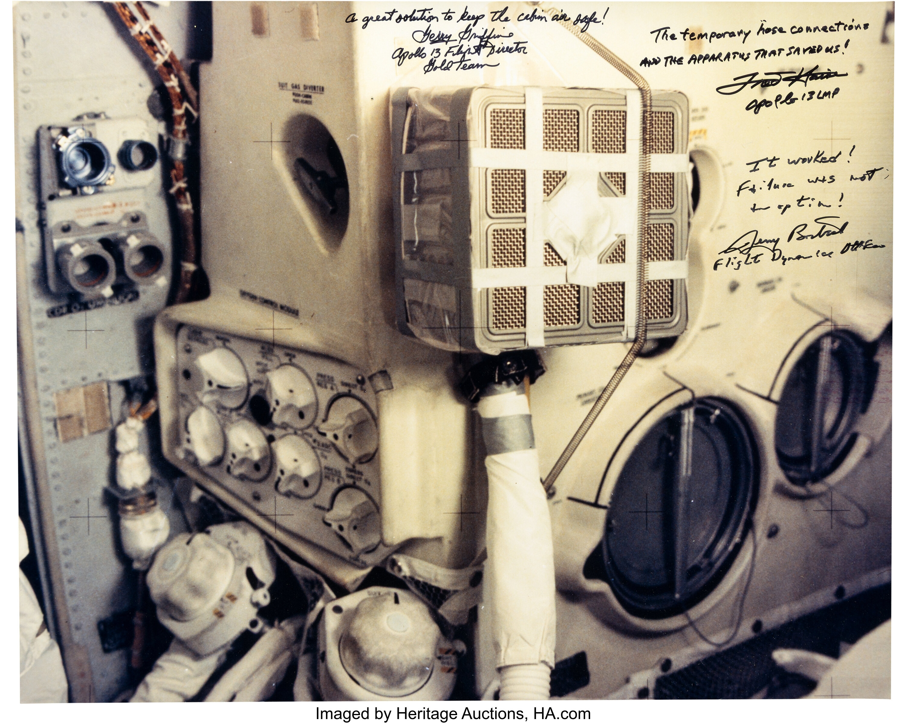 Apollo 13: Fred Haise, Jerry Bostick and Gerry Griffin Signed Large ...