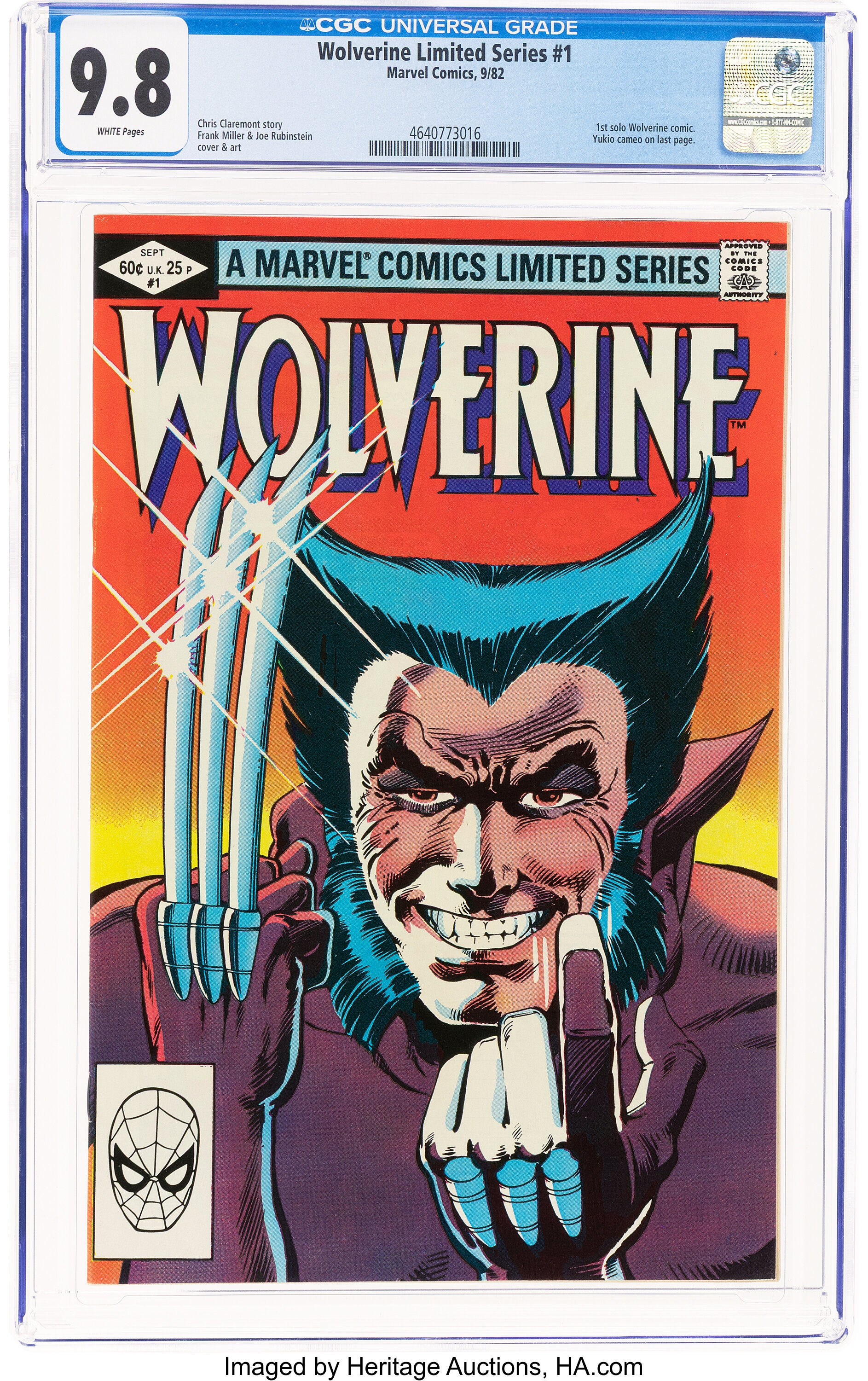Wolverine #1 (Marvel, 1982) CGC NM/MT 9.8 White pages.... Modern | Lot ...
