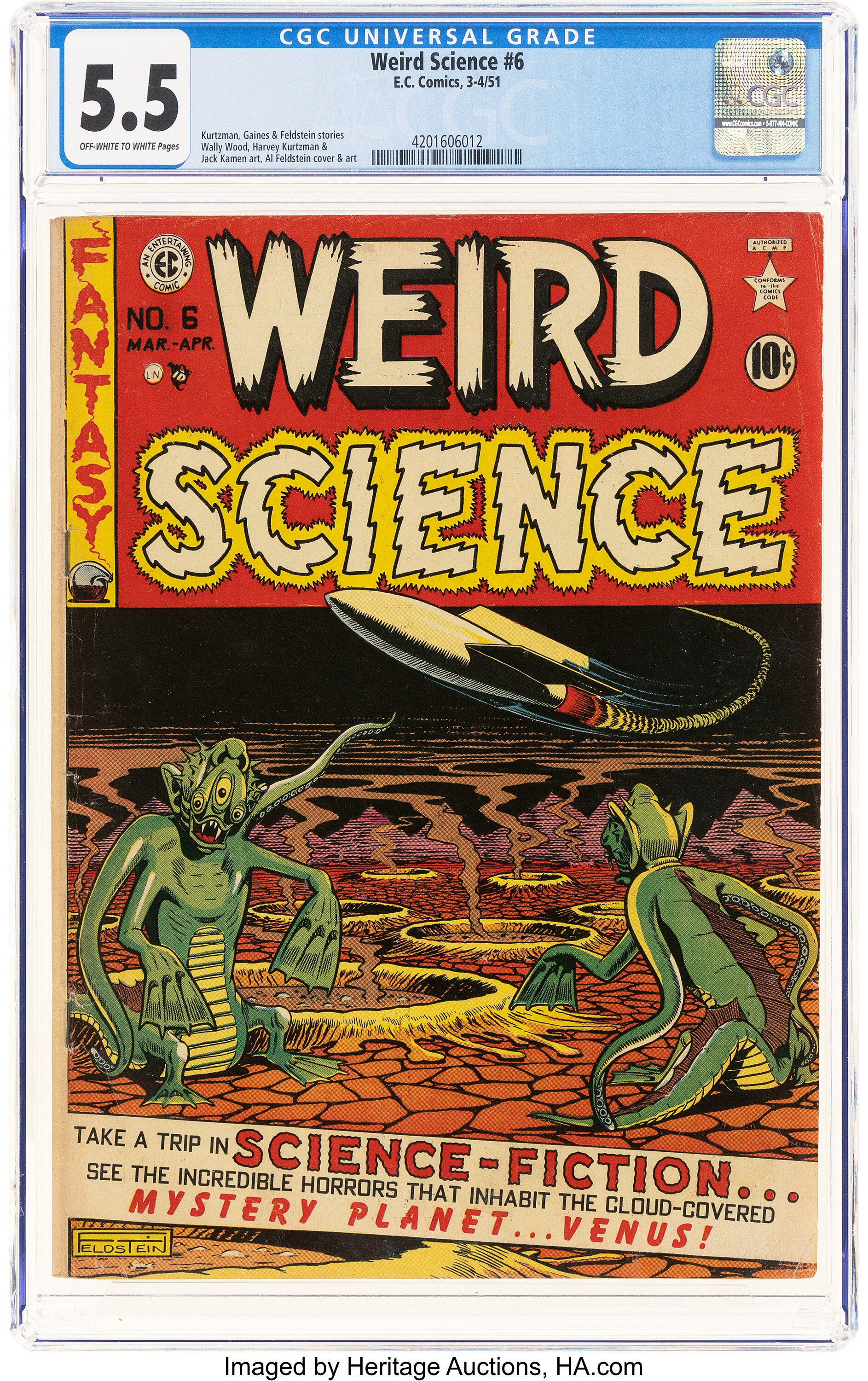Weird Science #6 (EC, 1951) CGC FN- 5.5 Off-white to white | Lot #11345 ...
