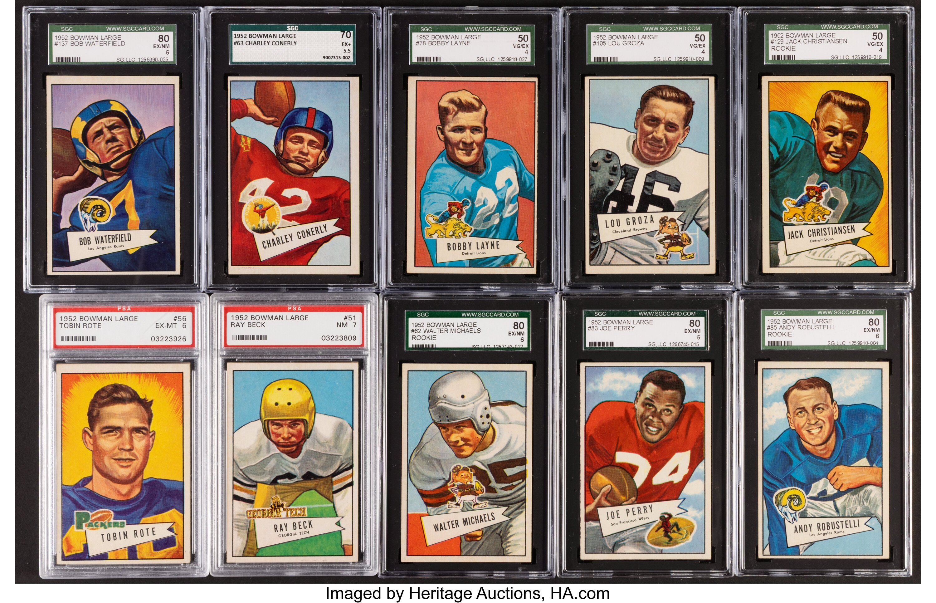 1952 Bowman Football Large Partial Set (110/144). ... Football | Lot ...