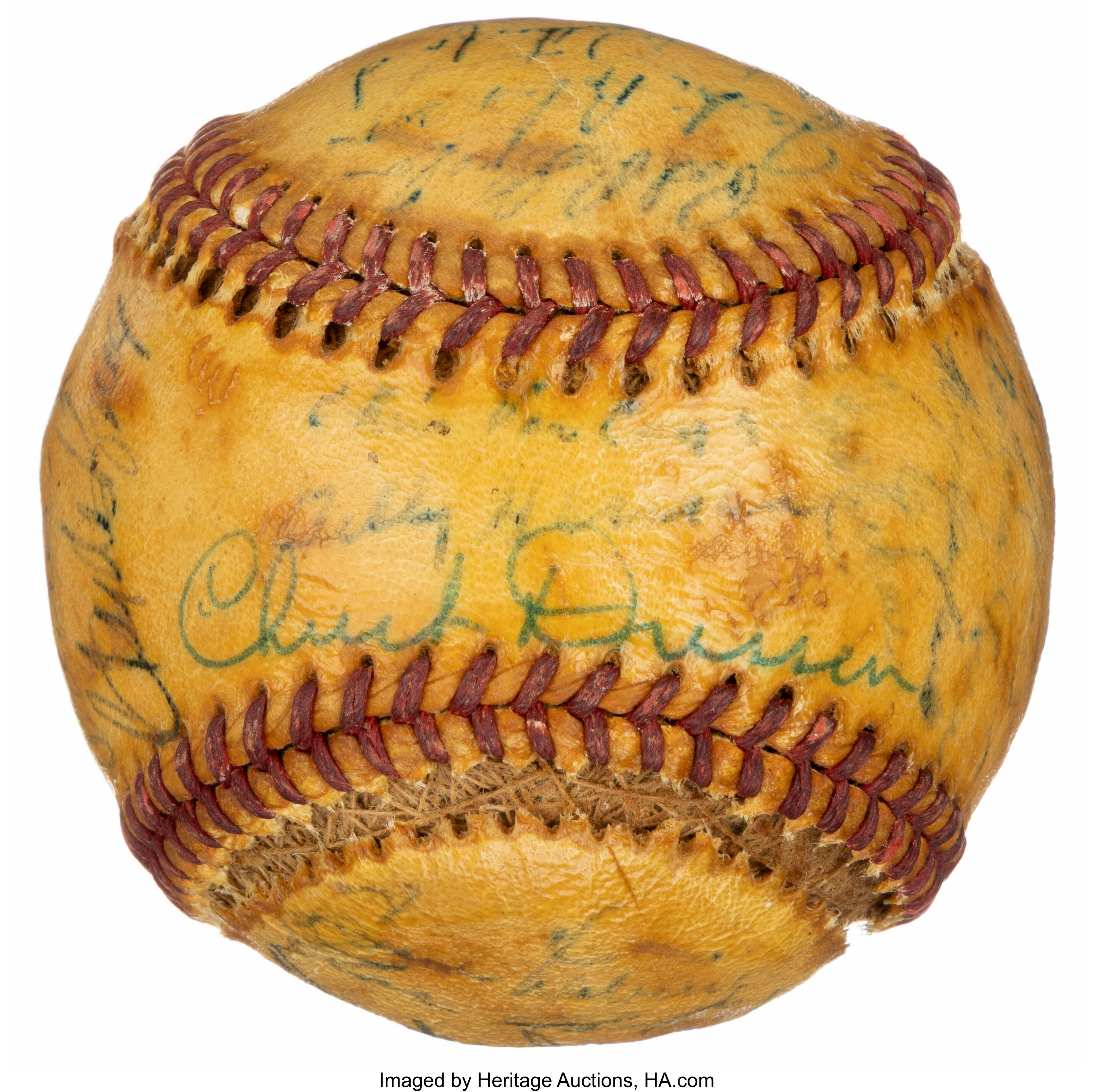 1952 Brooklyn Dodgers Team Signed Baseball.... Baseball | Lot #60140 ...