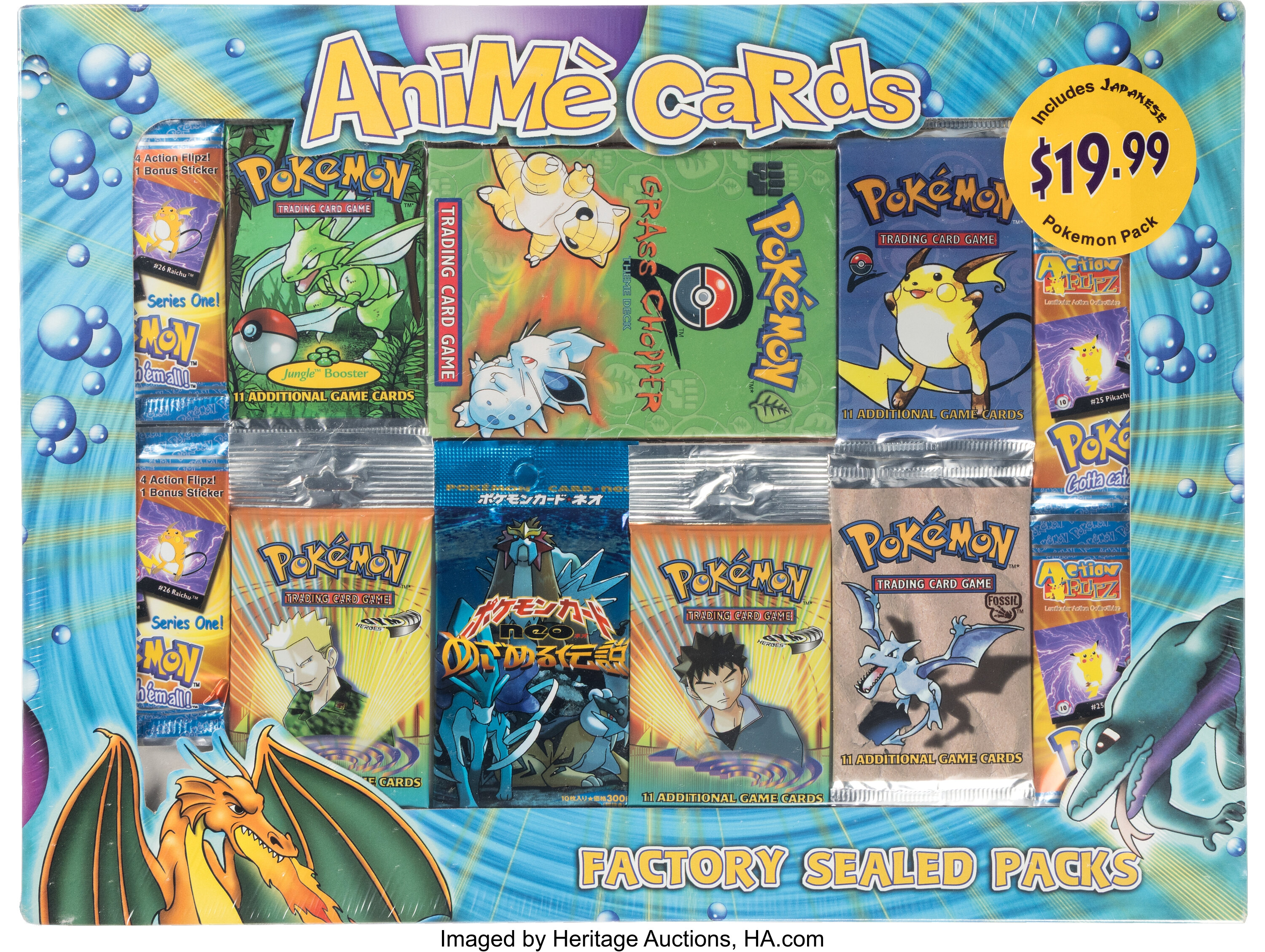 Pokémon "Anime Cards" Variety Packs & Deck Sealed Box Set (Vintage ...