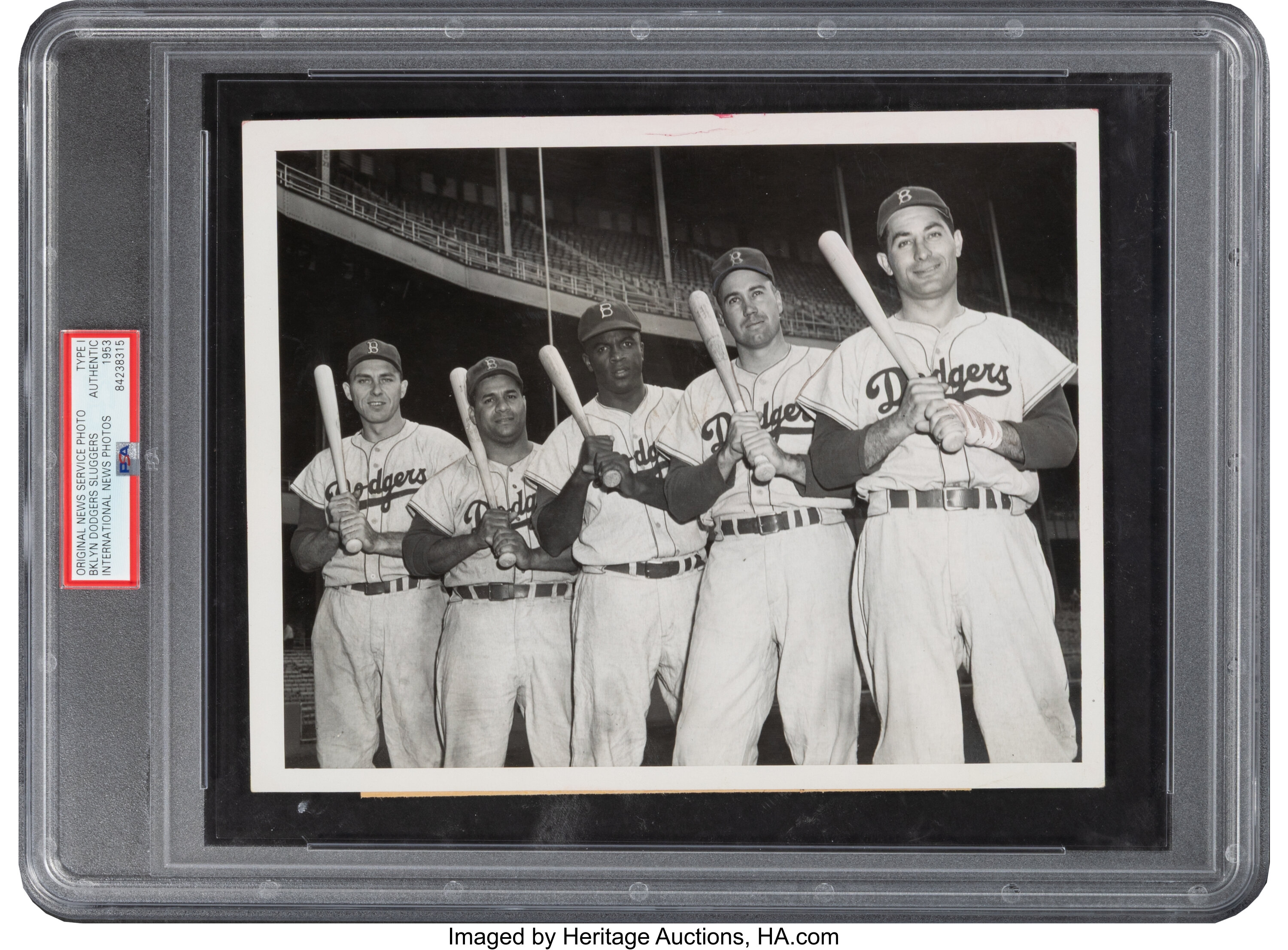 1953 Brooklyn Dodgers Sluggers Original News Photograph, PSA/DNA | Lot ...