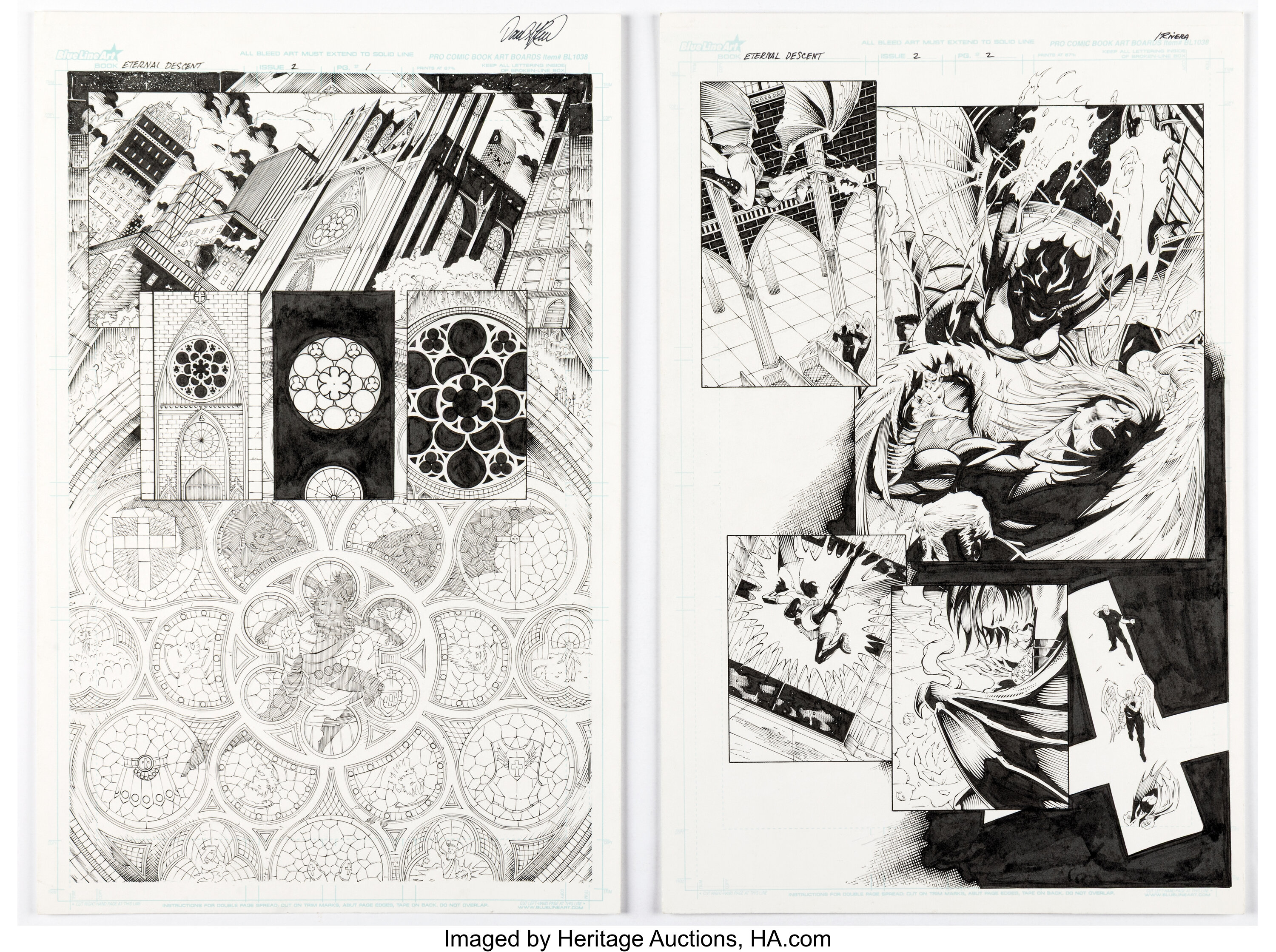 Jason Metcalf and David Rivera Eternal Descent #2 Story Pages 1-2 | Lot ...