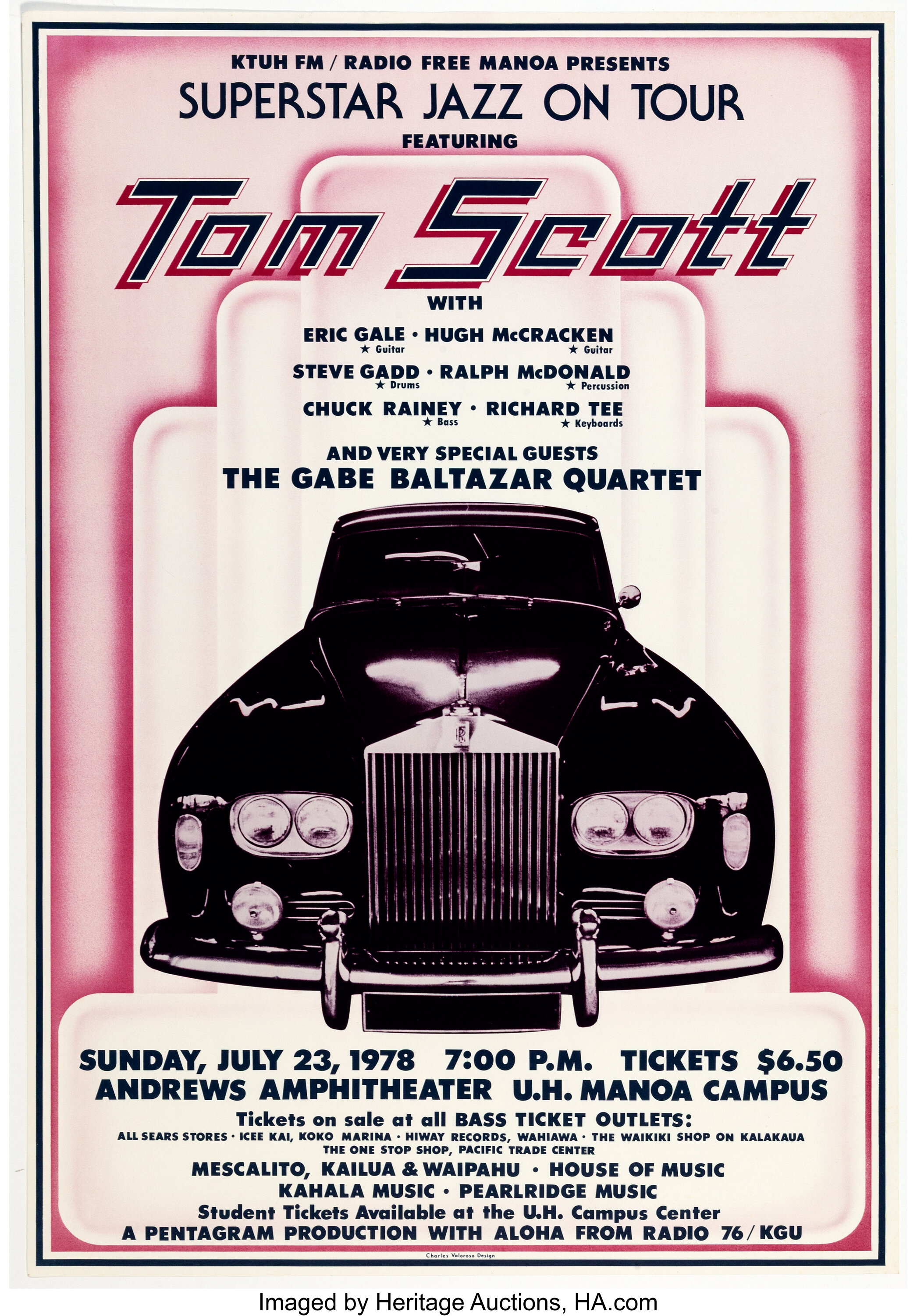 Tom Scott 1978 Honolulu, HI "Superstar Jazz Tour" Concert Poster. | Lot ...
