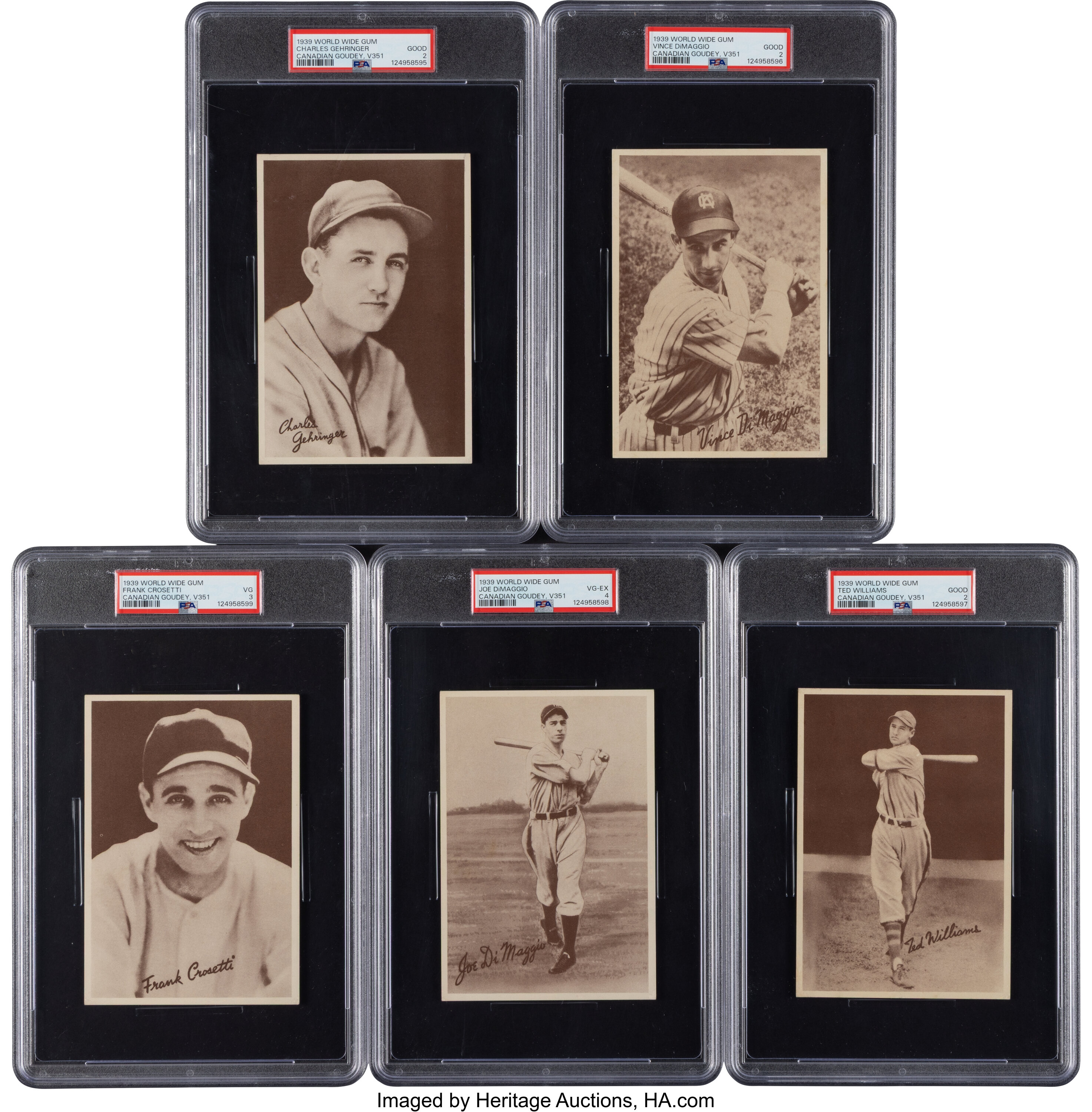 1939 V351 World Wide Gum Canadian Goudey Baseball Set (25) With | Lot ...