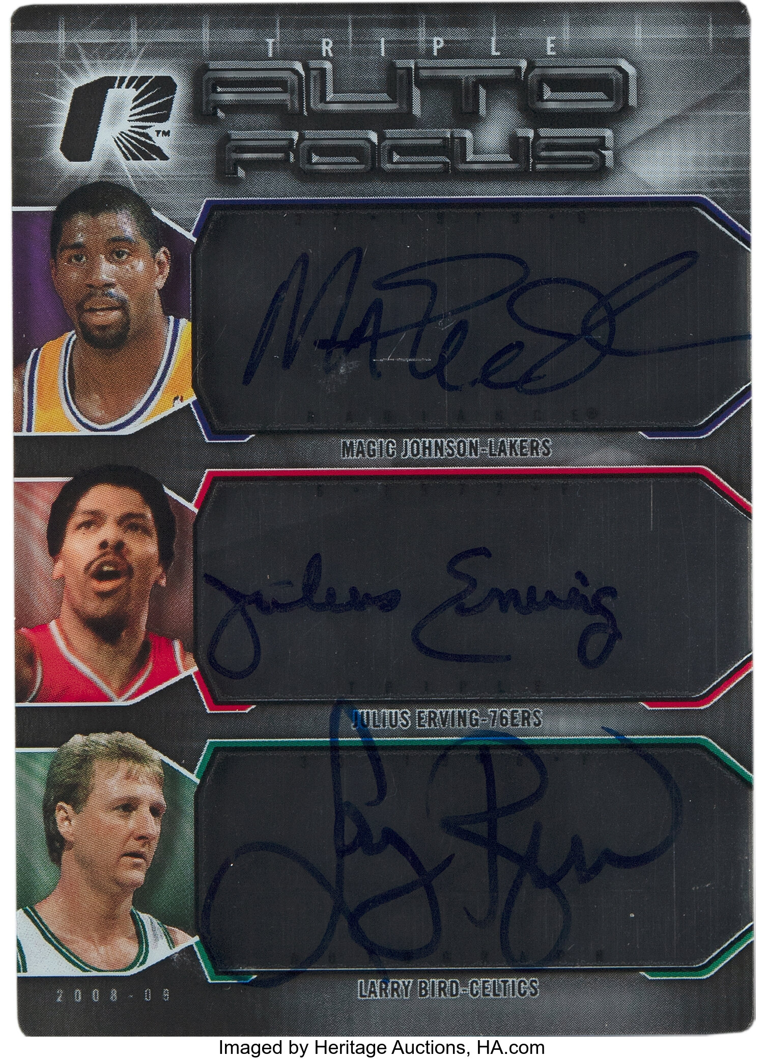 2008 Upper Deck Radiance Magic Johnson, Julius Erving, and Larry | Lot ...